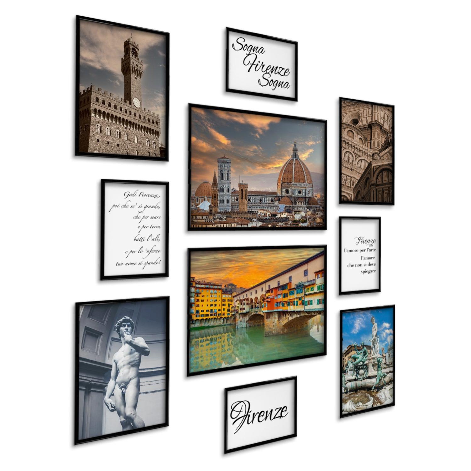 Poster Città Firenze, multicolore 42 x 29.7 cm , 10 pezzi | Leroy Merlin