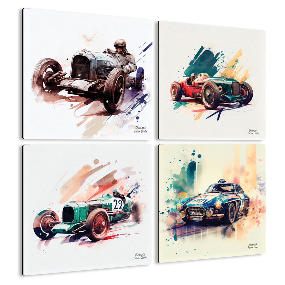 Stampa su mdf Vintage cars 59.4x59.4 cm | Leroy Merlin