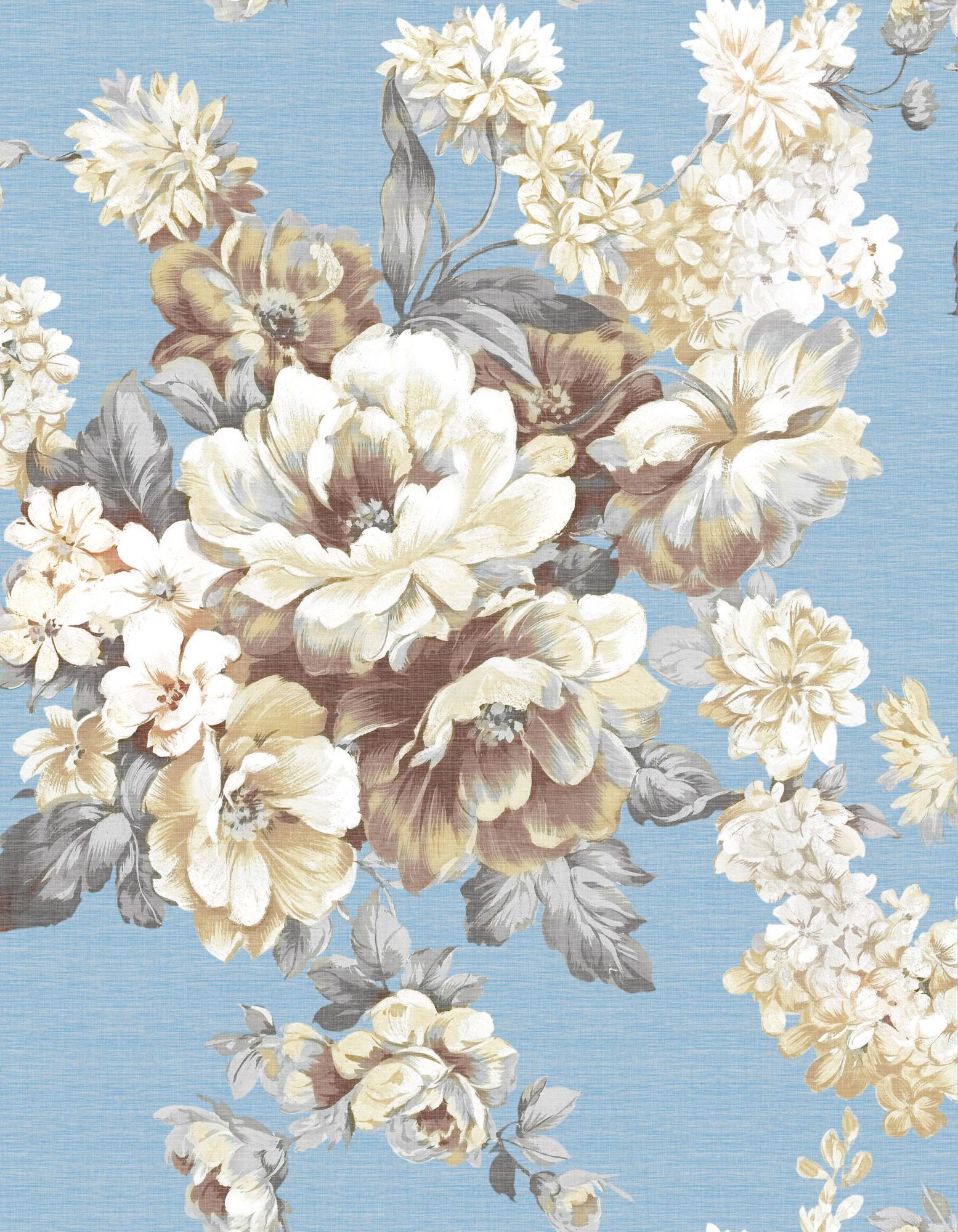 Tessuto al metro Serenelle azzurro 300 cm | Leroy Merlin