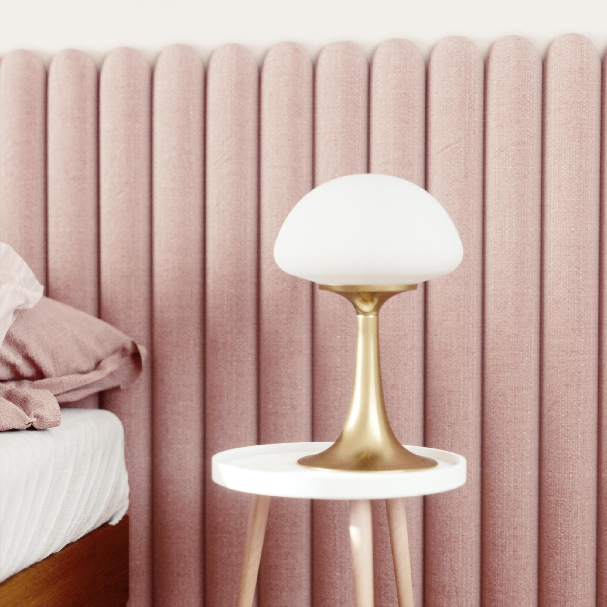 Lampada da comodino LED Kinoko touch ottone bianco caldo dimmerabile ...