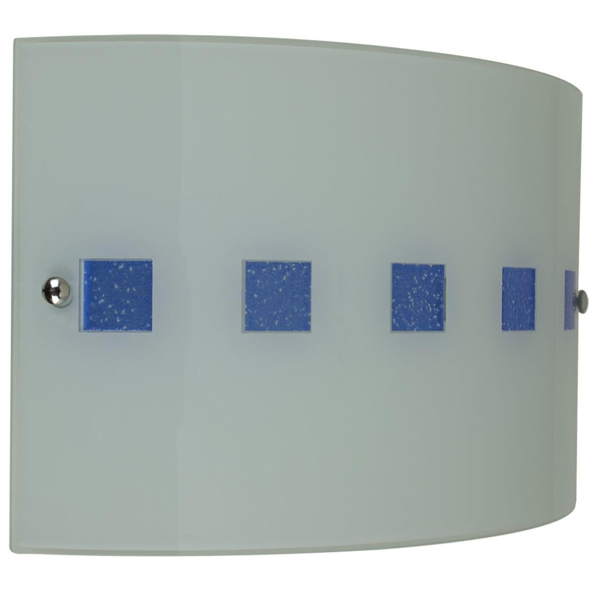 Applique classico Antares 300 bianco blu, in vetro, 20 x 30 cm, | Leroy ...