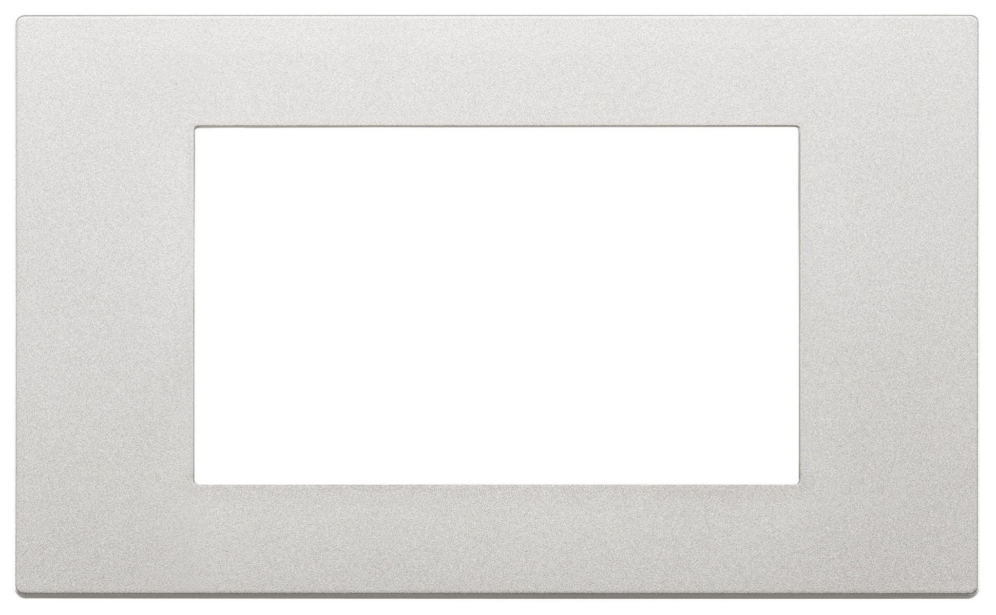 Placca VIMAR Linea 4 moduli argento | Leroy Merlin