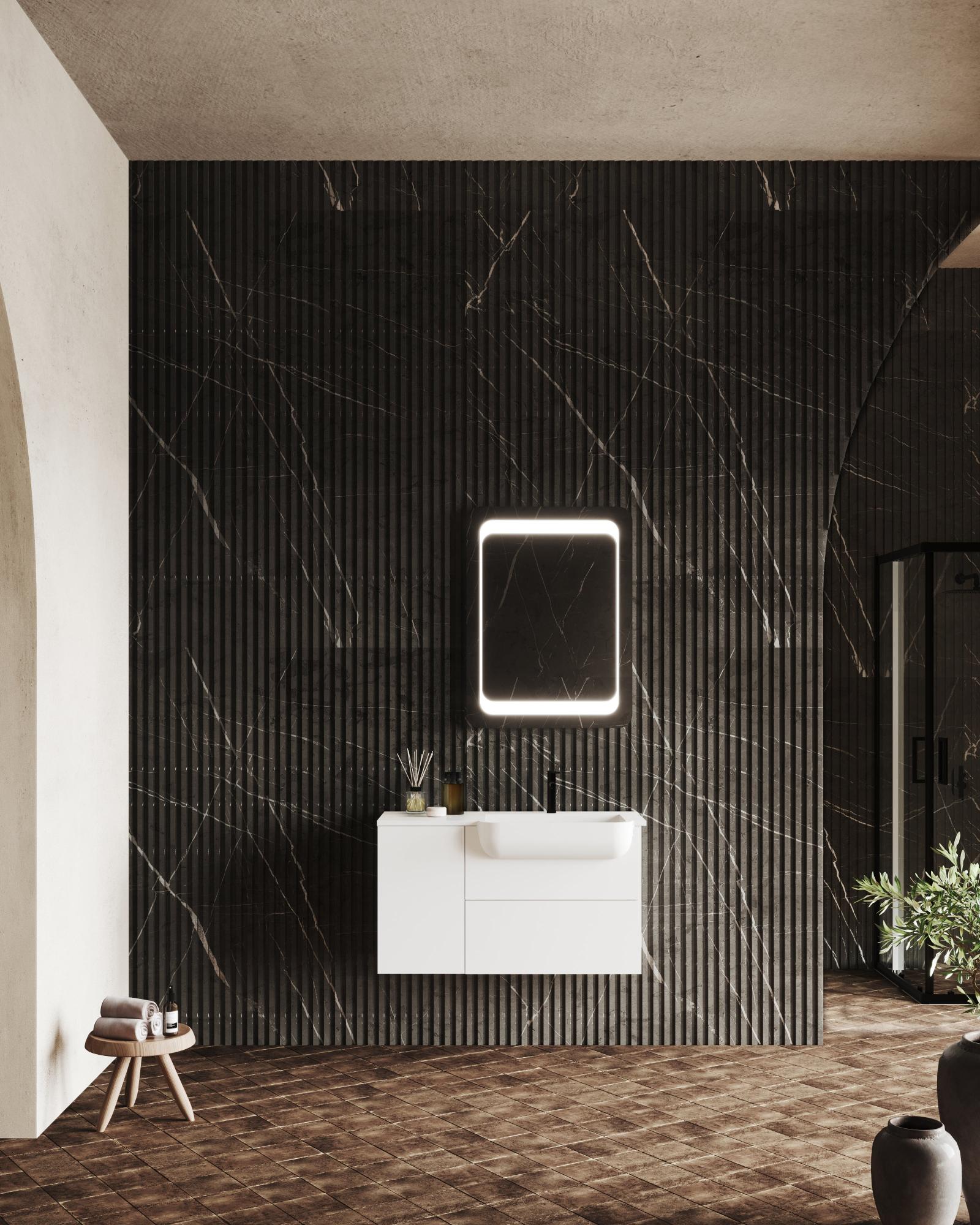 Mobile bagno MATRIX bianco L 90 x P 36.5 H 50 cm | Leroy Merlin