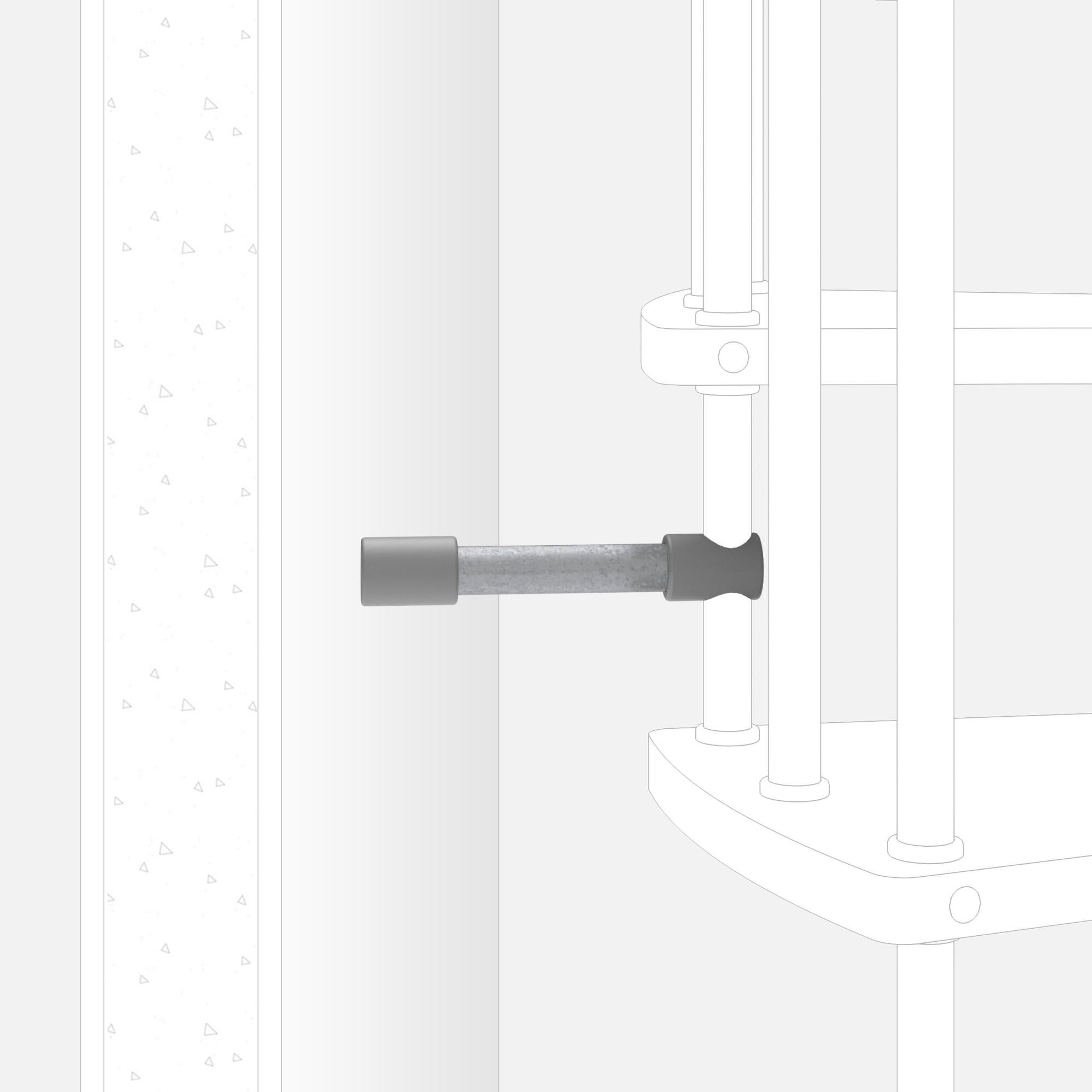 Kit di fissaggio per balaustra o pilastro Parete Zeta in acciaio L 7 x ...