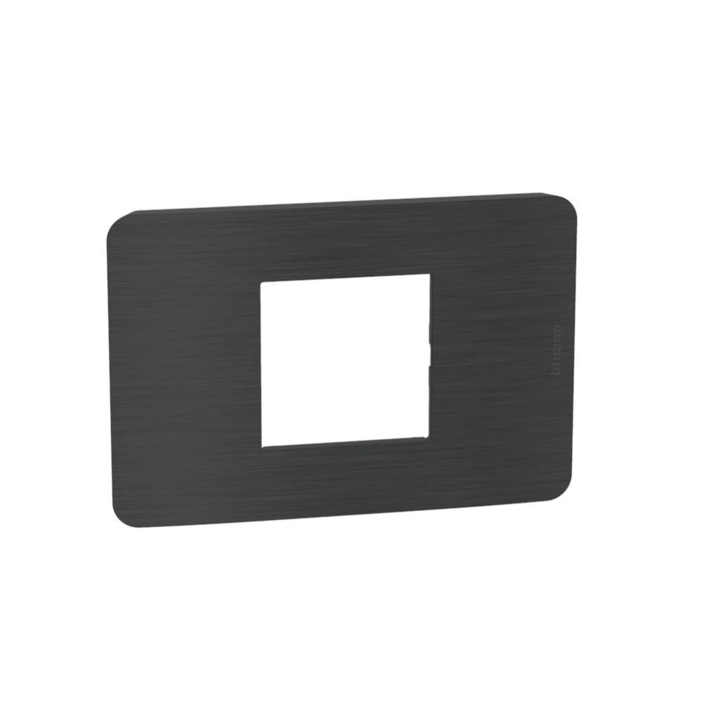 Placca BTICINO Matix Go 2 moduli nero nickel | Leroy Merlin