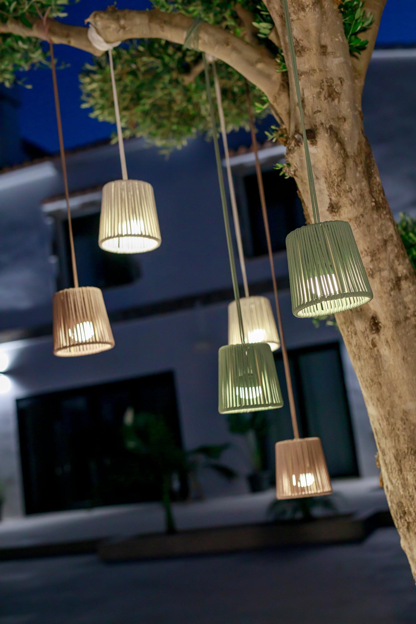Lampadario Boho CONTA MINI HANG VERDE LED, in pvc, D. 15 cm, NEWGARDEN ...