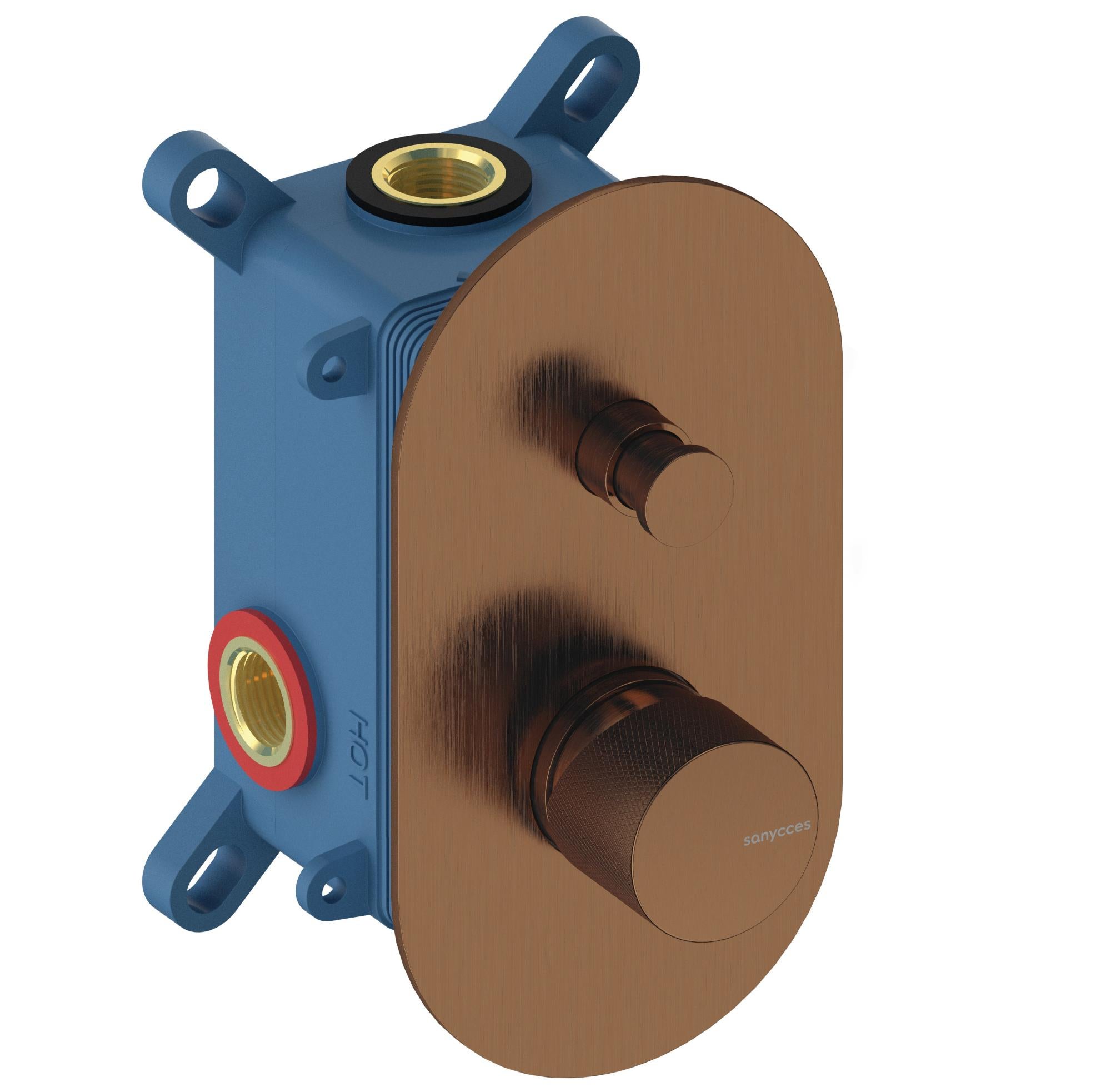 Rubinetto per doccia LOOP oro rosa effetto inox spazzolato | Leroy Merlin