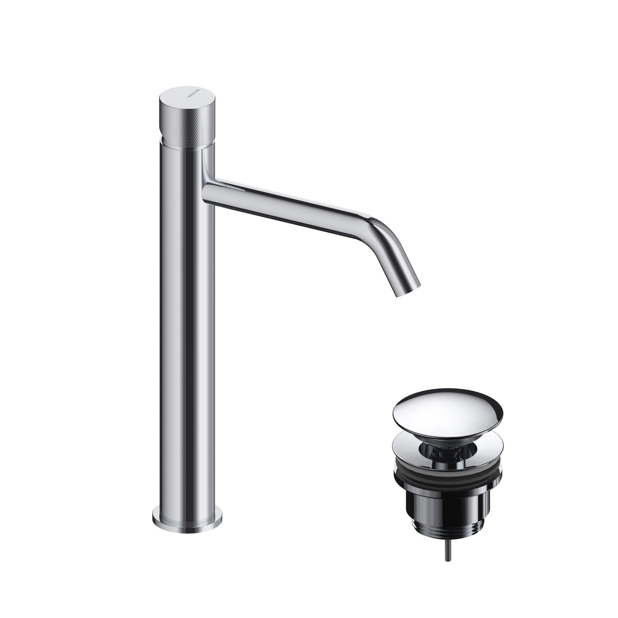 Rubinetto per lavabo Loop cromo effetto inox spazzolato | Leroy Merlin