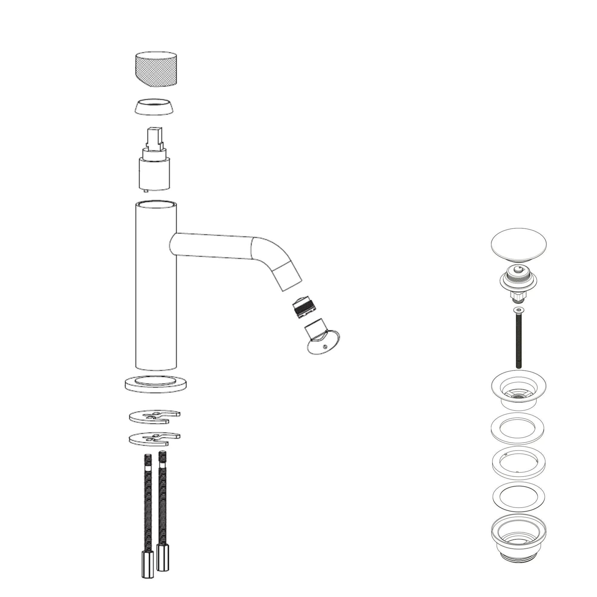 Rubinetto per lavabo Loop K cromo spazzolato SANYCCES | Leroy Merlin