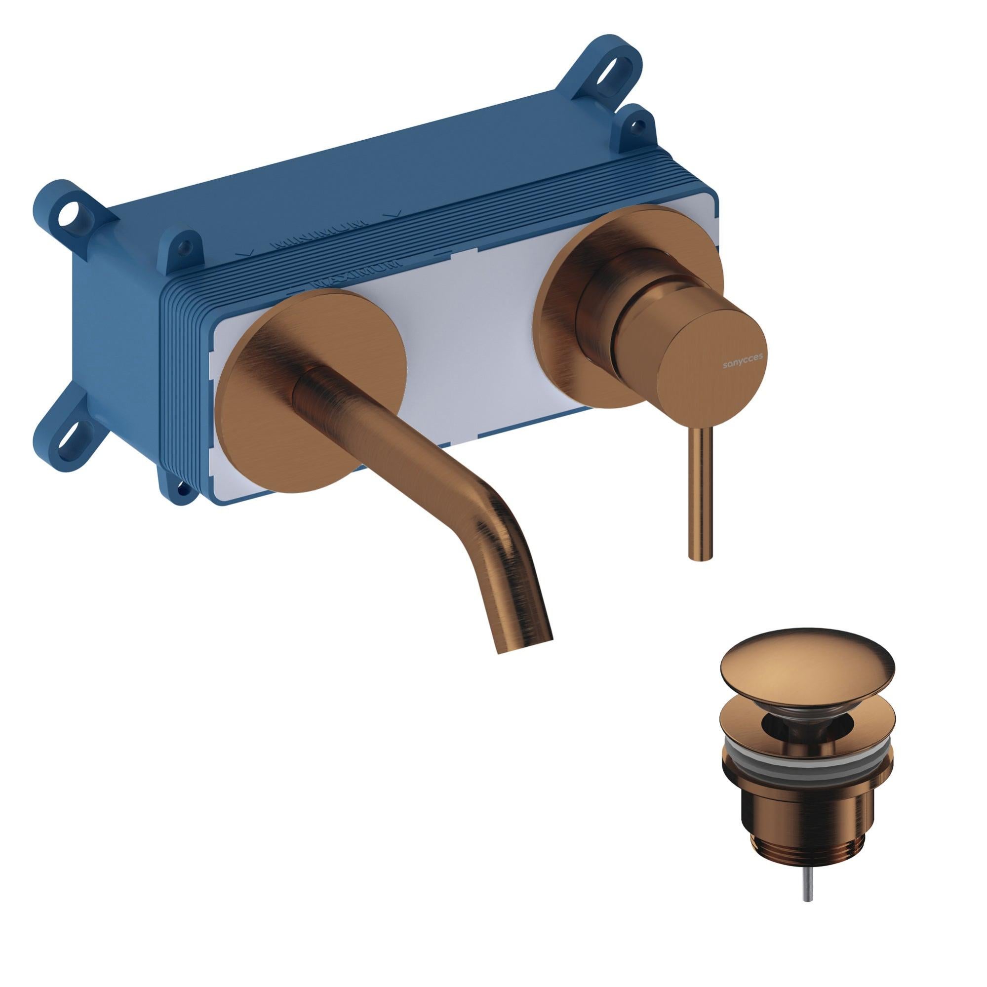 Rubinetto per lavabo Loop oro rosa spazzolato SANYCCES | Leroy Merlin