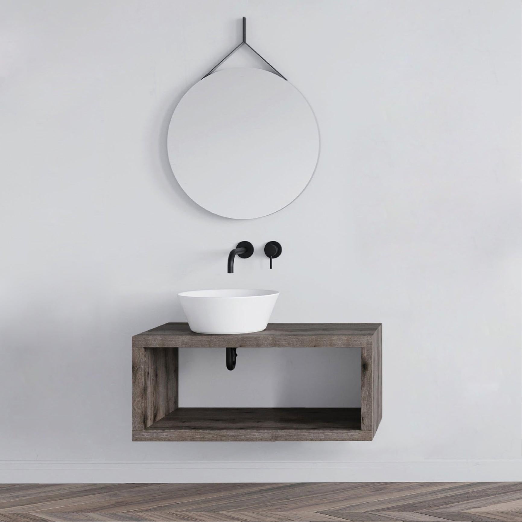 Mobile bagno Squer rovere fossile L 80 x P 46 H 30 cm | Leroy Merlin