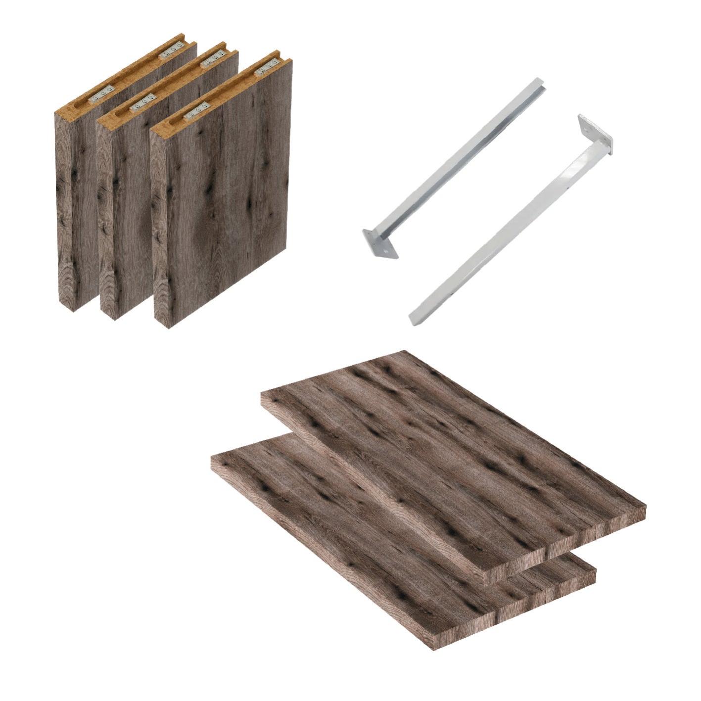 Mobile bagno Squer rovere fossile L 100 x P 46 H 30 cm | Leroy Merlin