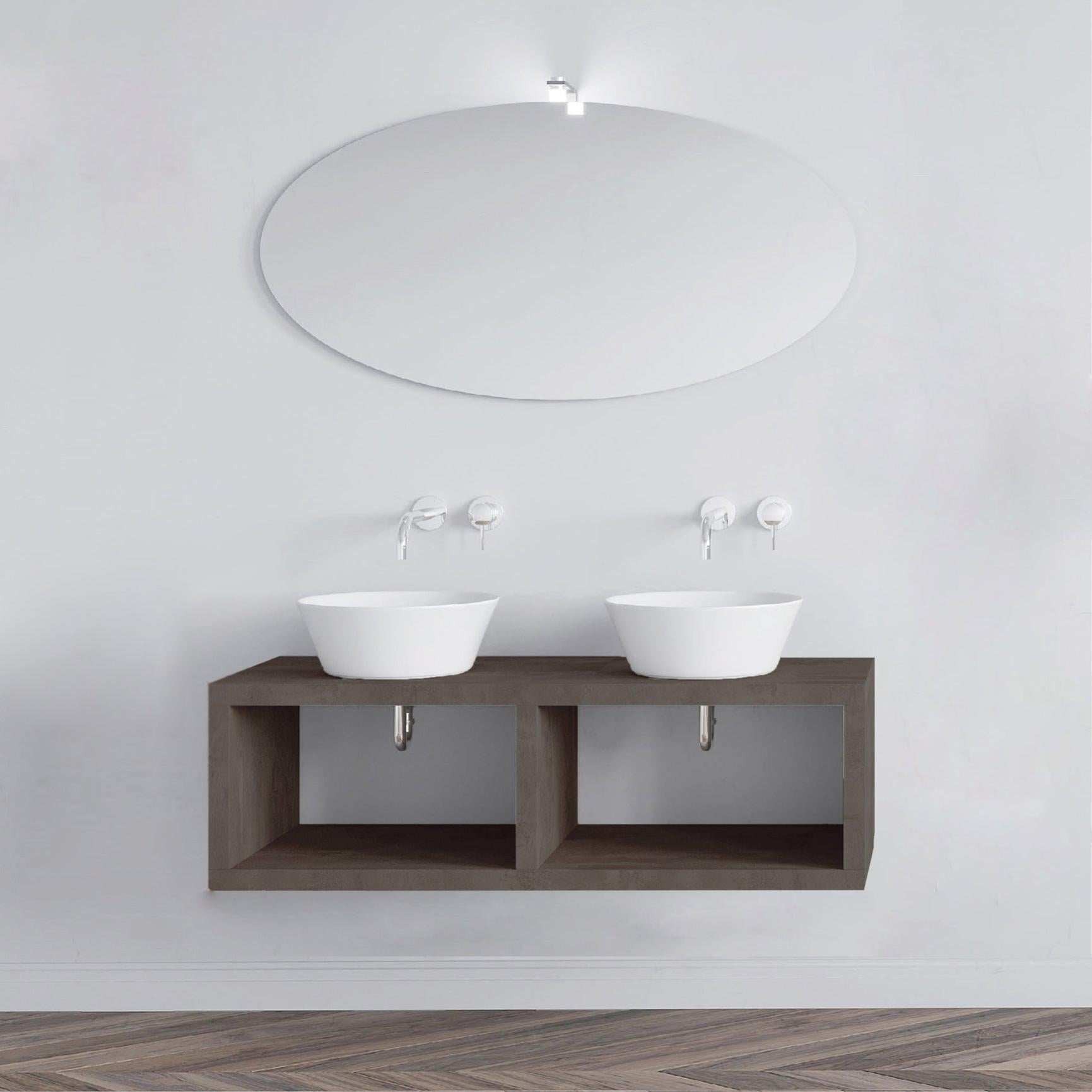 Mobile bagno Squer rovere fossile L 100 x P 46 H 30 cm | Leroy Merlin