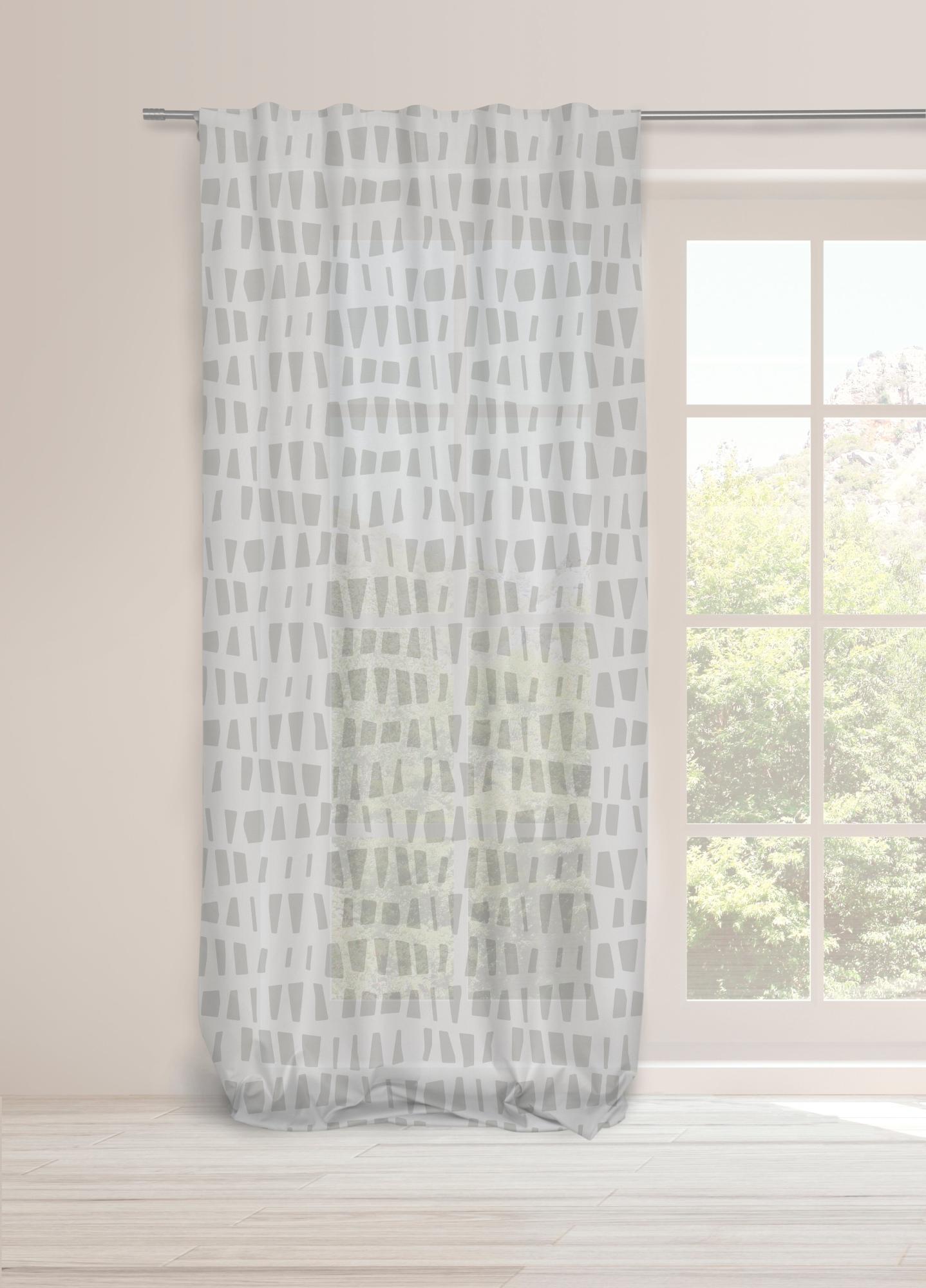 Tenda semi-filtrante Buran bianco fettuccia con passanti nascosti ...