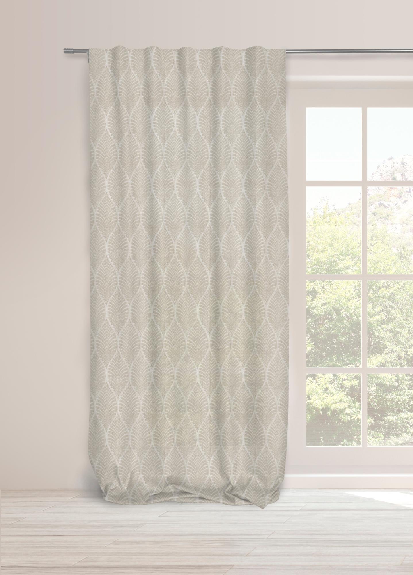 Tenda oscurante Leah beige fettuccia con passanti nascosti 140x280 cm ...