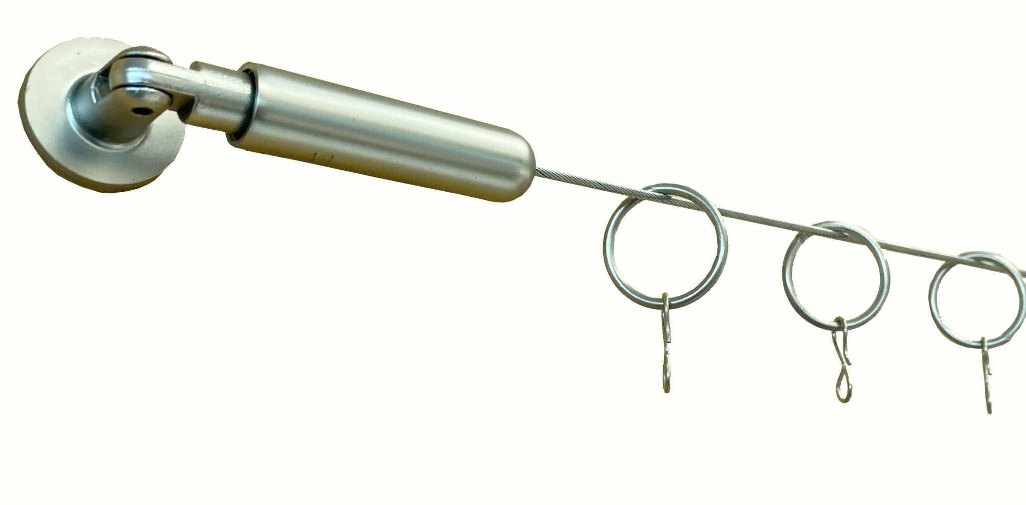 Kit cavo kit cavo filo metallico per tenda 4 mt con supporto muro ...