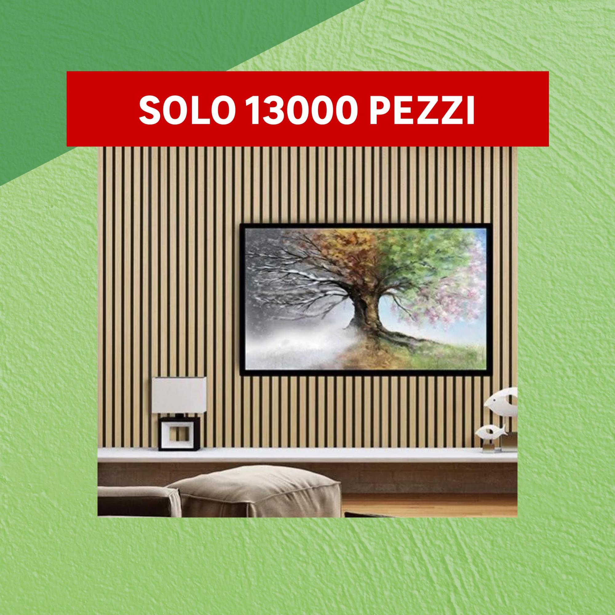 Pannello decorativo fonoassorbente Quanti FIBROTECH rovere chiaro 52 x 244 cm, spessore 18 mm ...