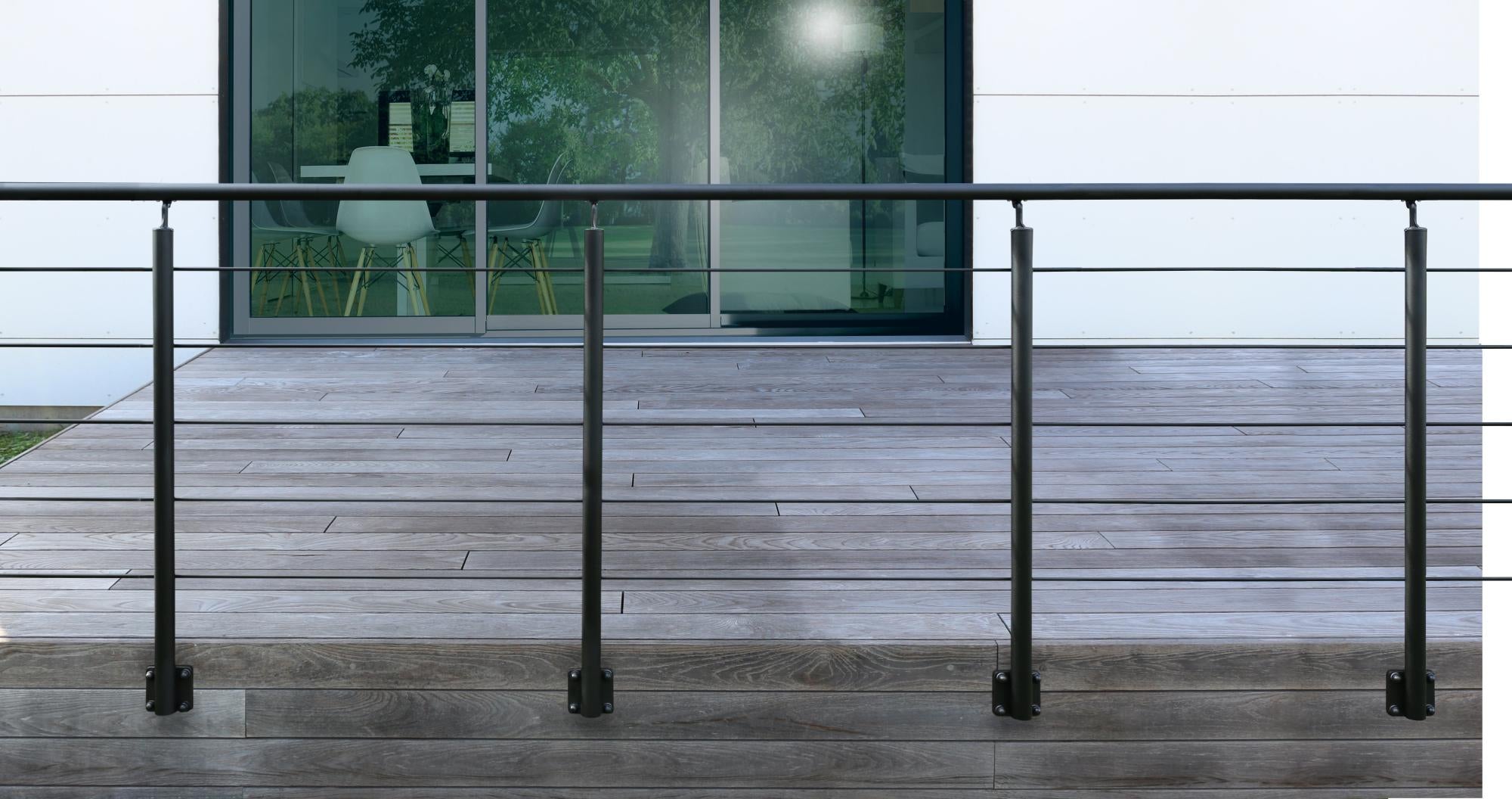 Palo BURGER OPALU FULL BLACK in alluminio nero L 114 x H 5.2 cm | Leroy ...