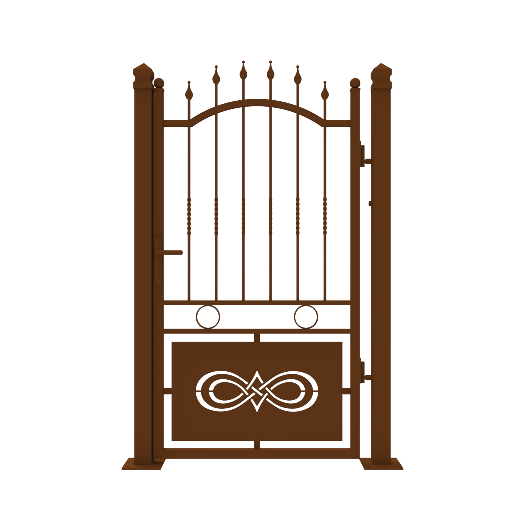 Cancello in ferro, apertura a destra, L 104.5 x 195 cm, di colore ...