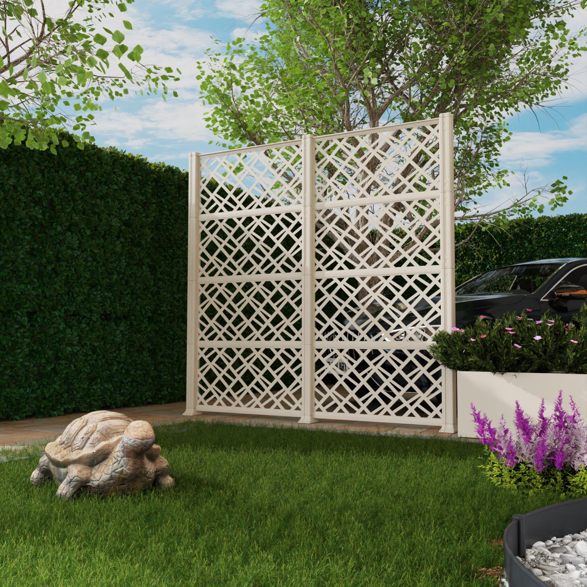 Traliccio fisso Infinity in polipropilene, ecru, L 221 X H 213.6 cm ...