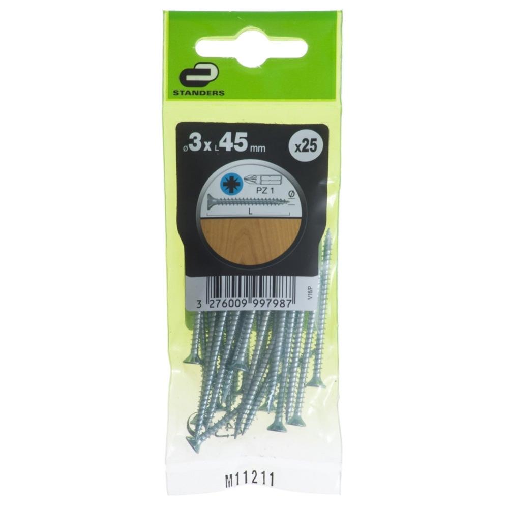 Wkręt 3 x 45 mm 25 szt. STANDERS - Leroy Merlin
