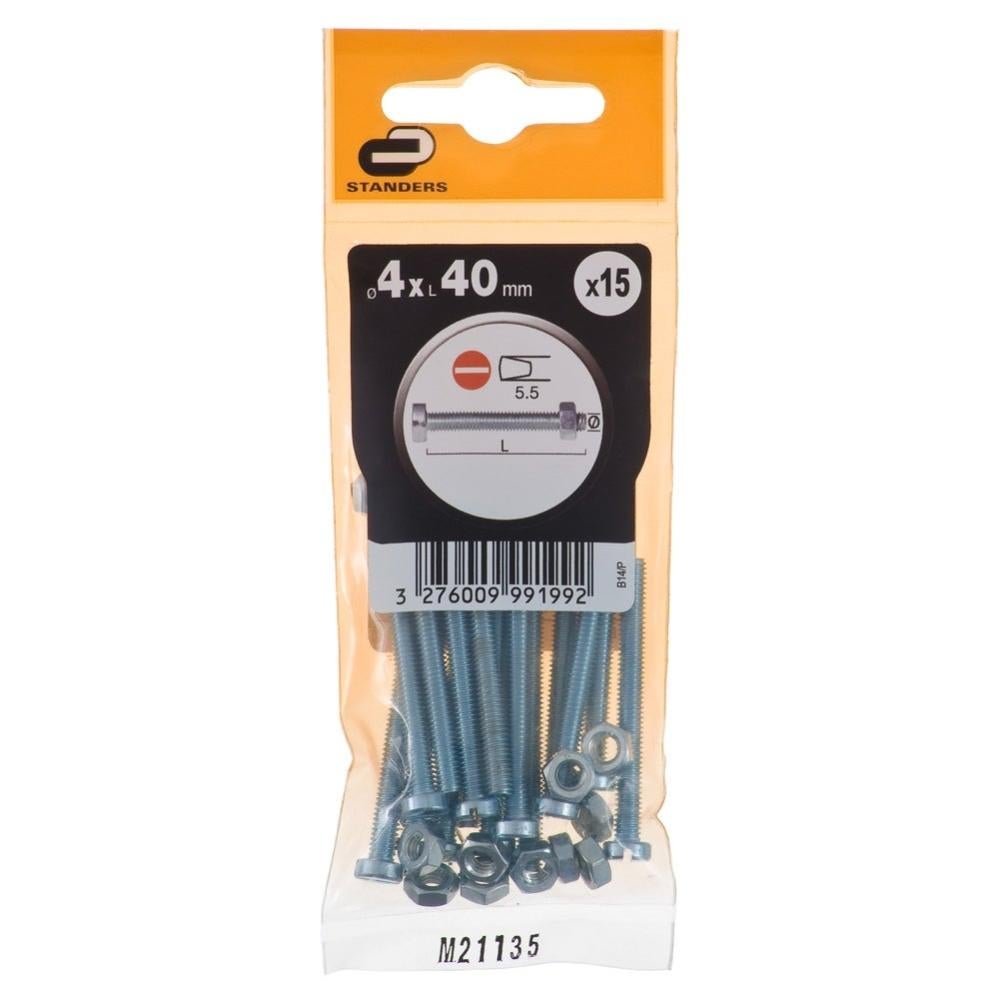 Śruba 4 x 40 mm 15 szt. STANDERS - Leroy Merlin