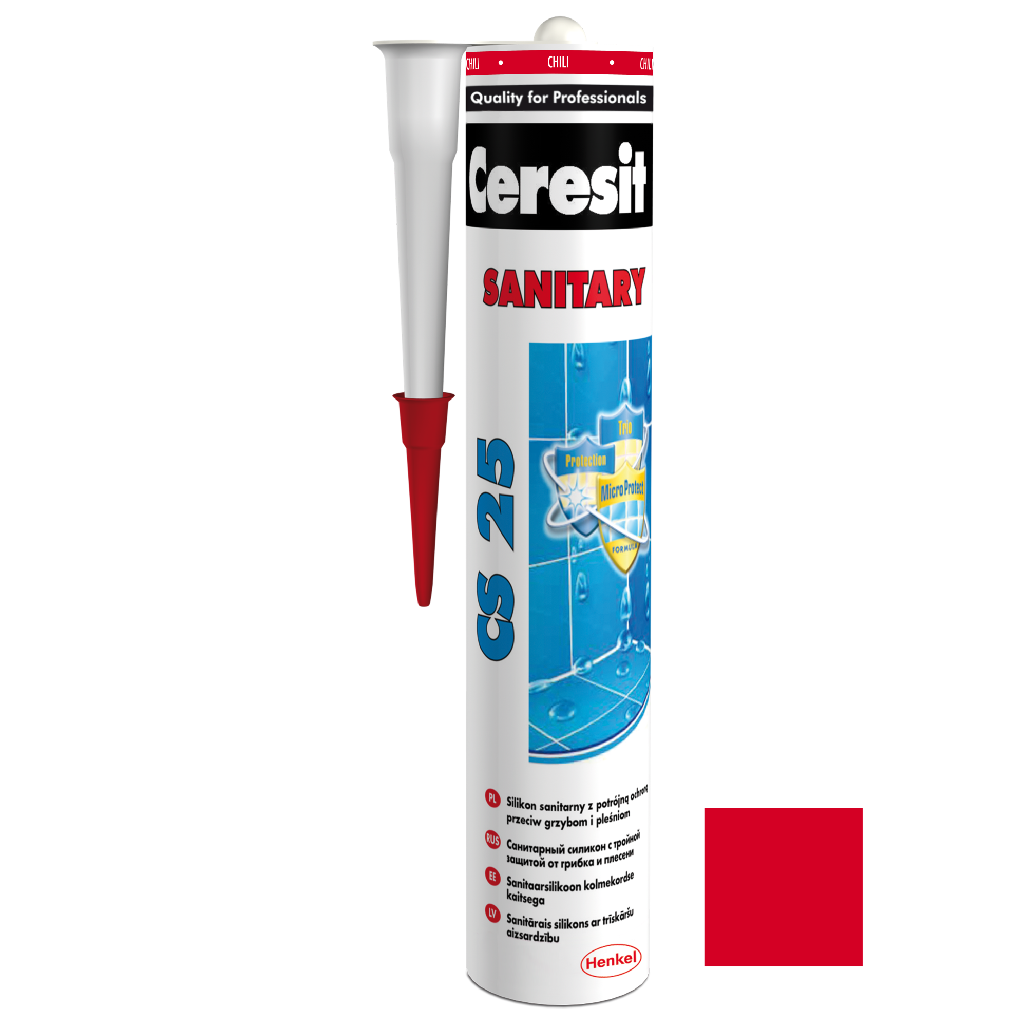 Silikon SANITARNY CS-25 kolor Czerwony 280 ml ml CERESIT - Leroy Merlin
