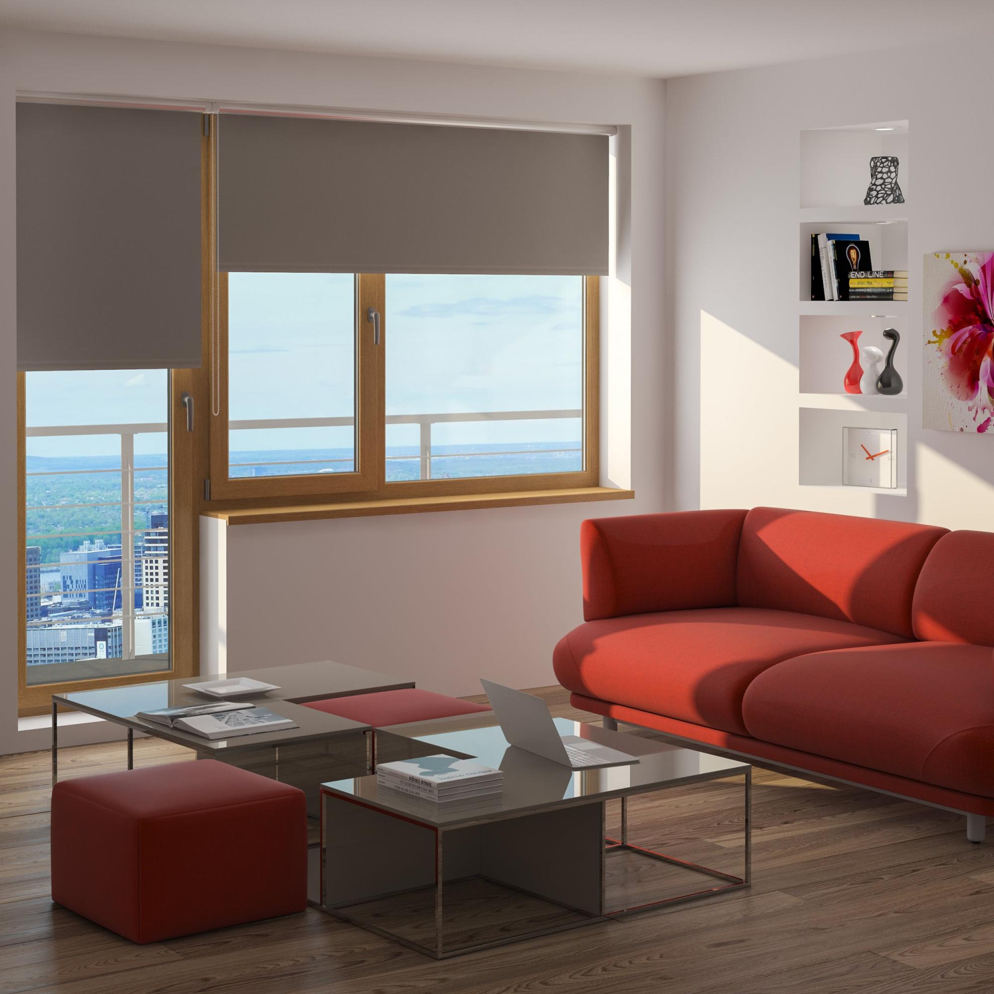 Roleta zaciemniająca Blackout 100 x 160 cm szara Inspire - Leroy Merlin