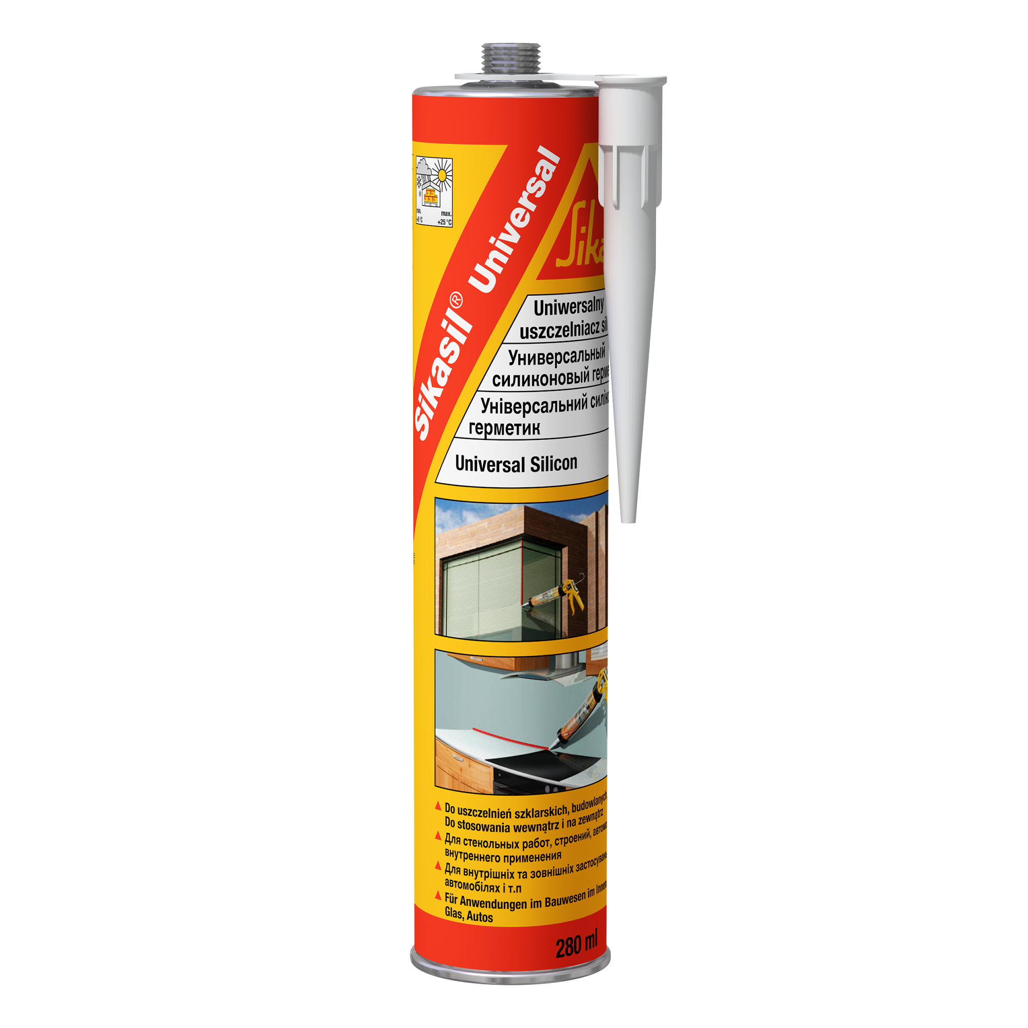 Silikon uniwersalny Sikasil Universal 300 ml bezbarwny Sika - Leroy Merlin