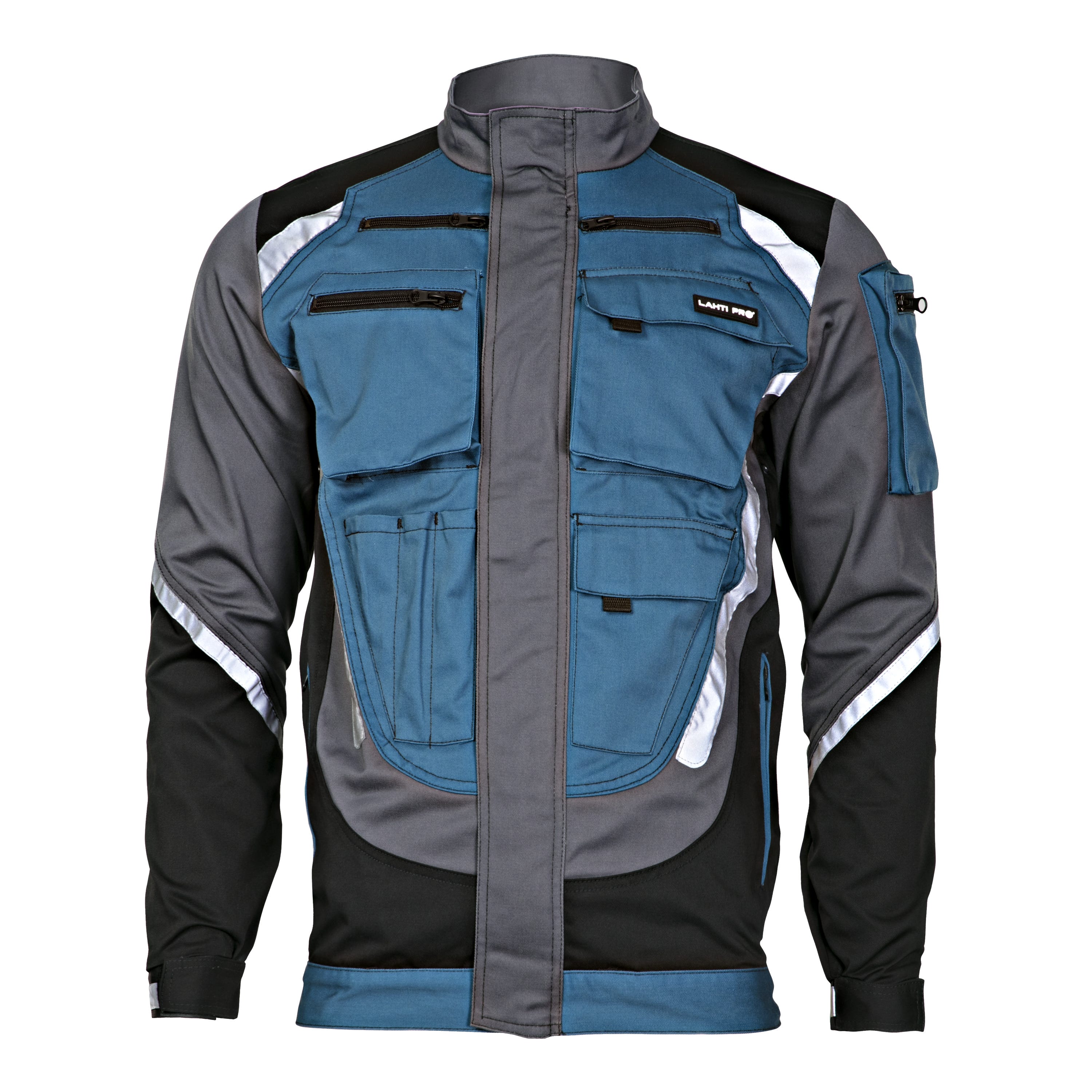 Bluza robocza odblaskowa pasy r.XXXL czarno-szaro-turkusowa Lahti Pro ... Bluza robocza odblaskowa pasy r.XXXL czarno-szaro-turkusowa Lahti Pro ...