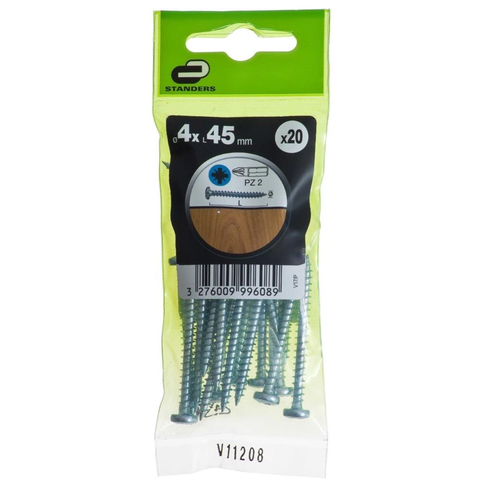 Wkręt 4 x 45 mm 20 szt. STANDERS - Leroy Merlin
