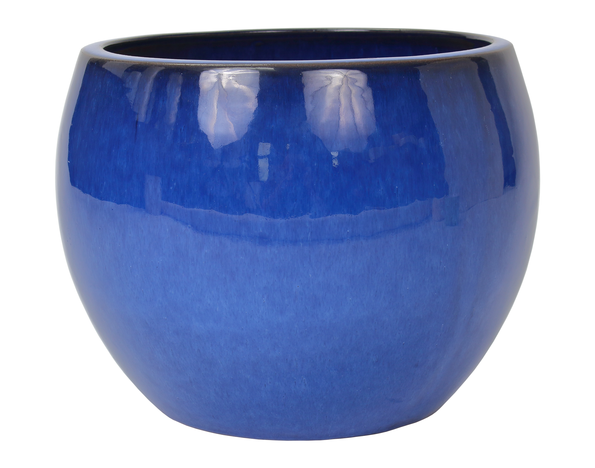 Donica szkliwiona śr. 38 cm mrozoodporna niebieska - Leroy Merlin