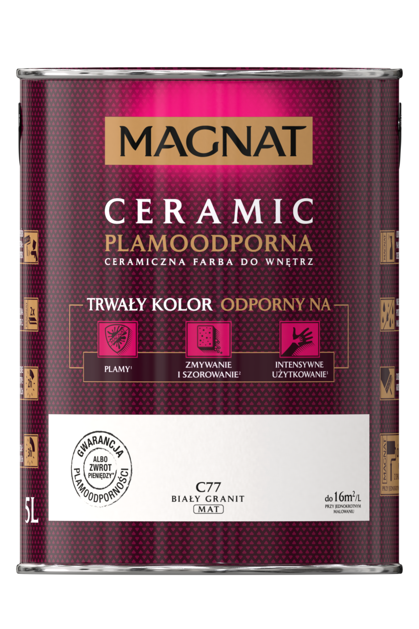 Farba Magnat Ceramic Biały granit 5 l - Leroy Merlin