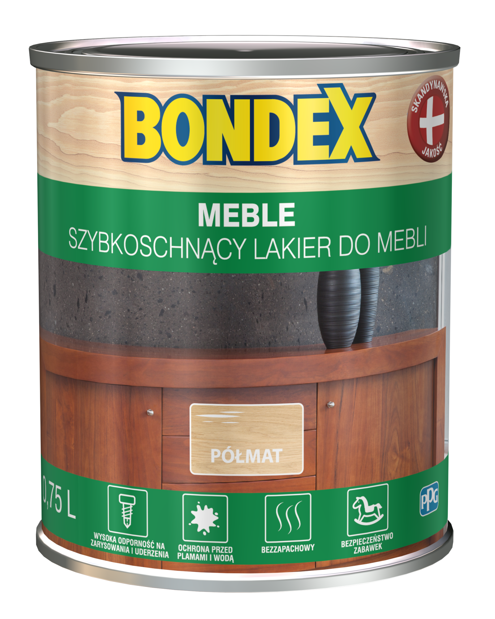 Lakier do mebli szybkoschnący 0.75 l półmat Bondex - Leroy Merlin