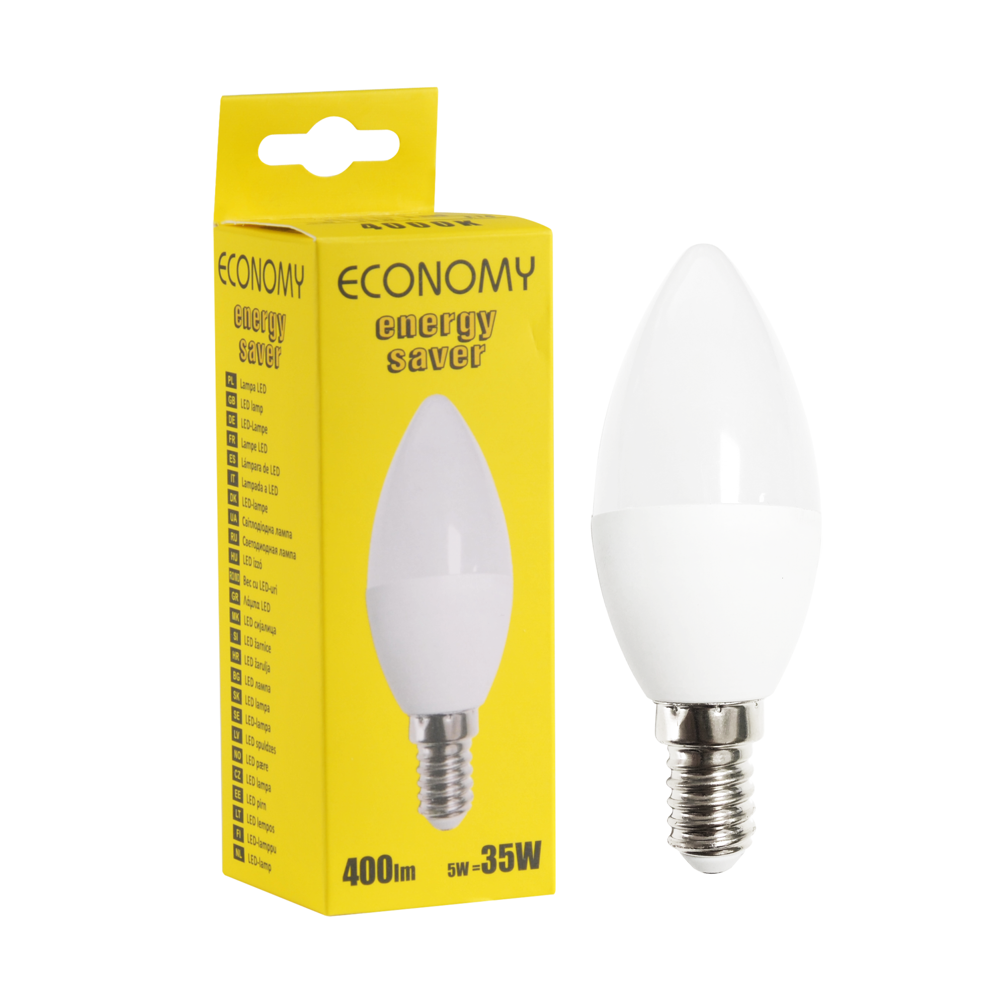 Żarówka LED E14 5W = 35W 400 lm Neutralna ECONOMY - Leroy Merlin