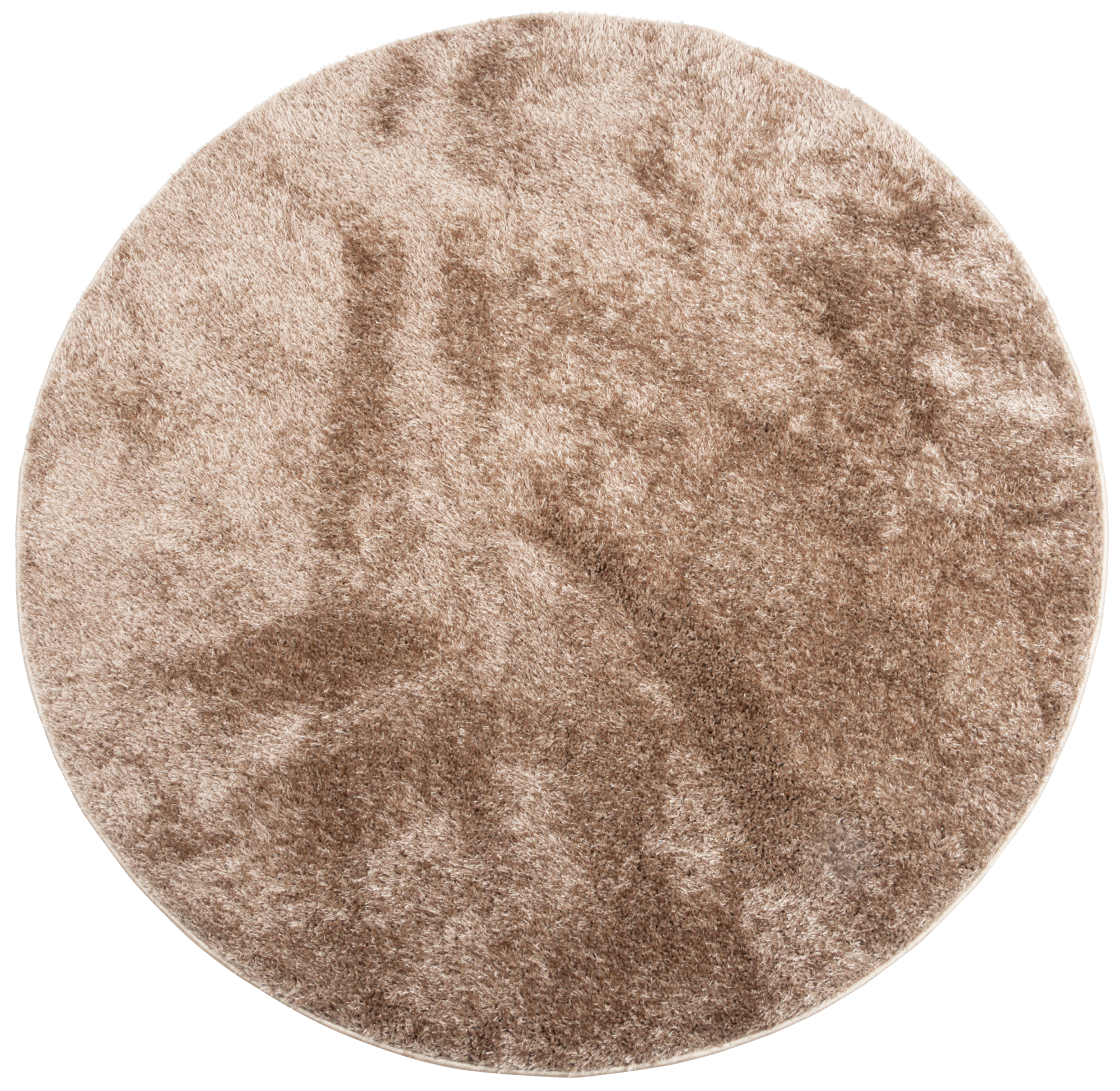 Dywan shaggy Shiny beżowy okrągły śr. 120 cm - Leroy Merlin