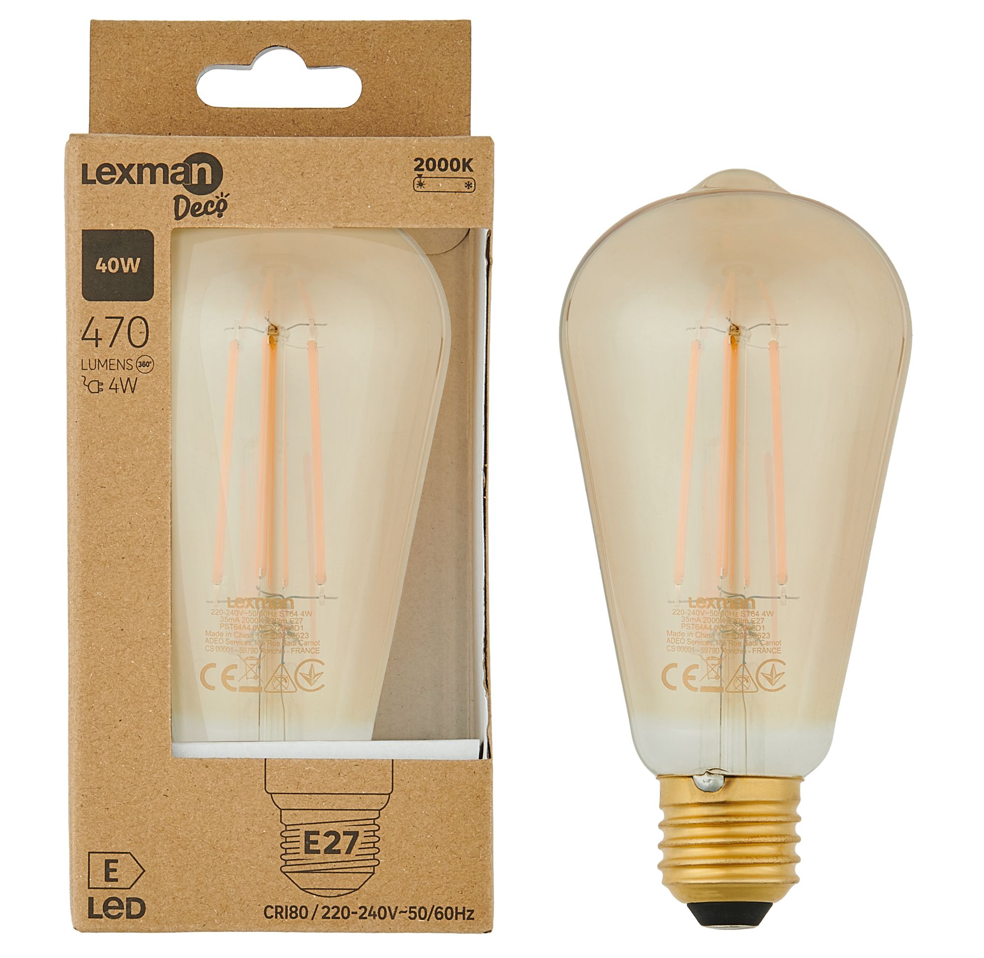 Żarówka Dekoracyjna Led E27 4 W 470 Lm Lexman Leroy Merlin