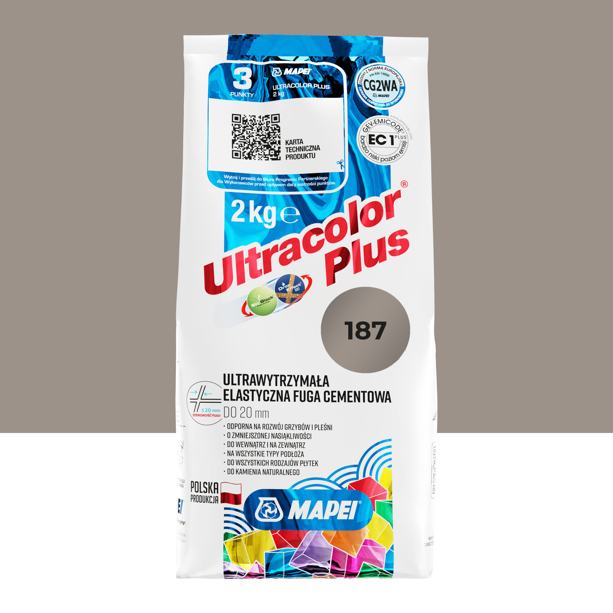 Fuga Ultracolor Plus 187 Len 2 kg Mapei - Leroy Merlin