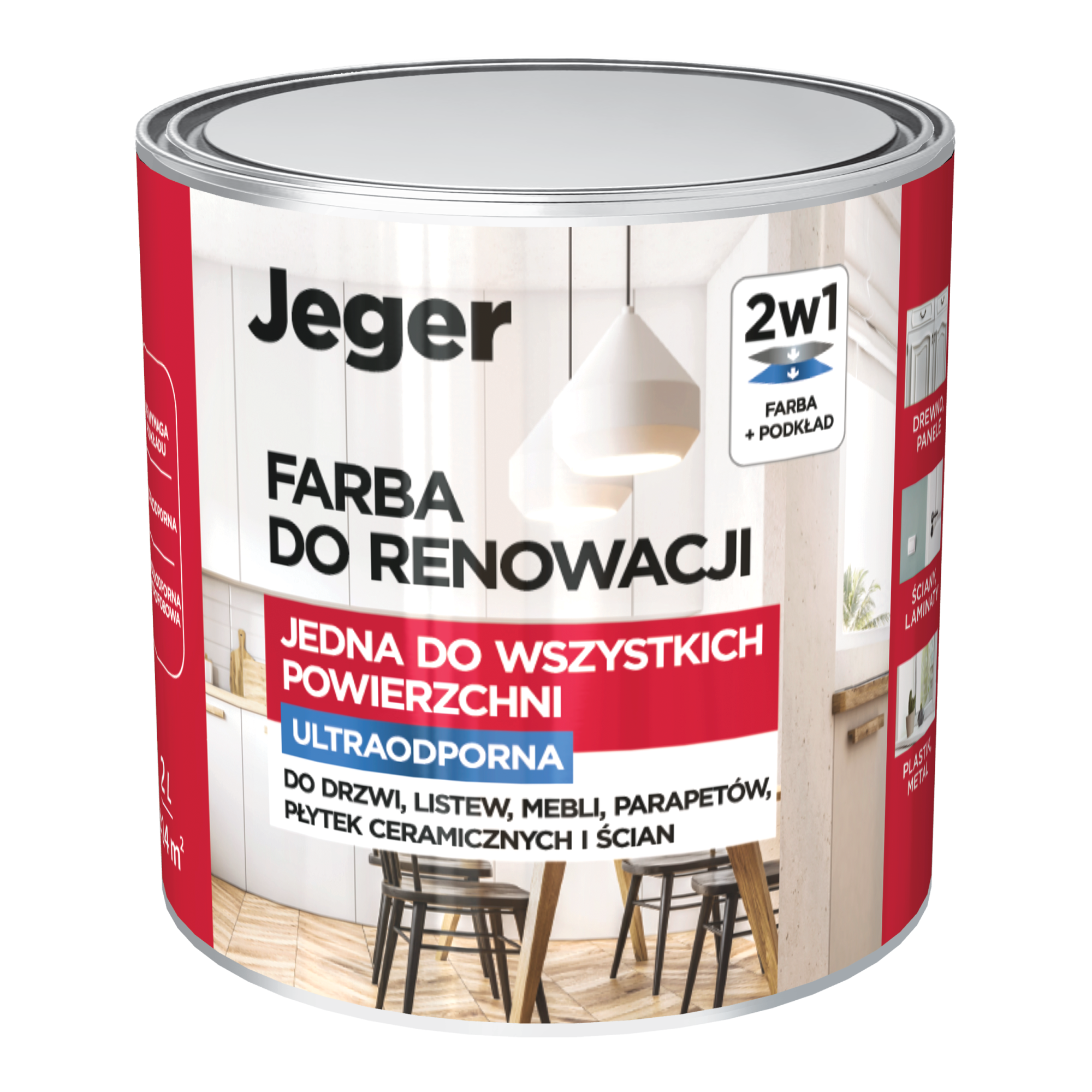 Farba do renowacji ultraodporna 2 l Baza A Jeger - Leroy Merlin