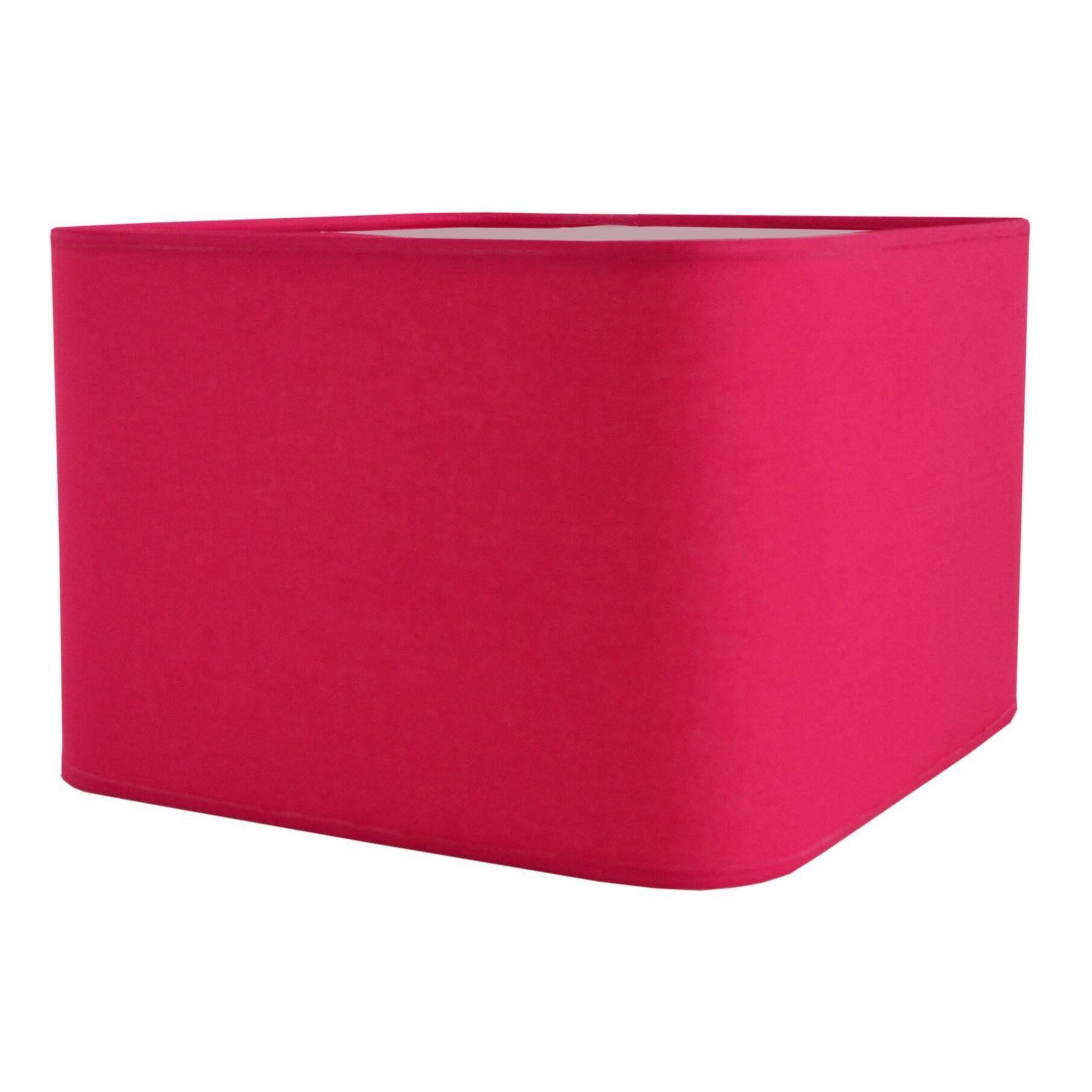 Abajur quadrangular liso nº3 rosa choque 25 cm Inspire | Leroy Merlin
