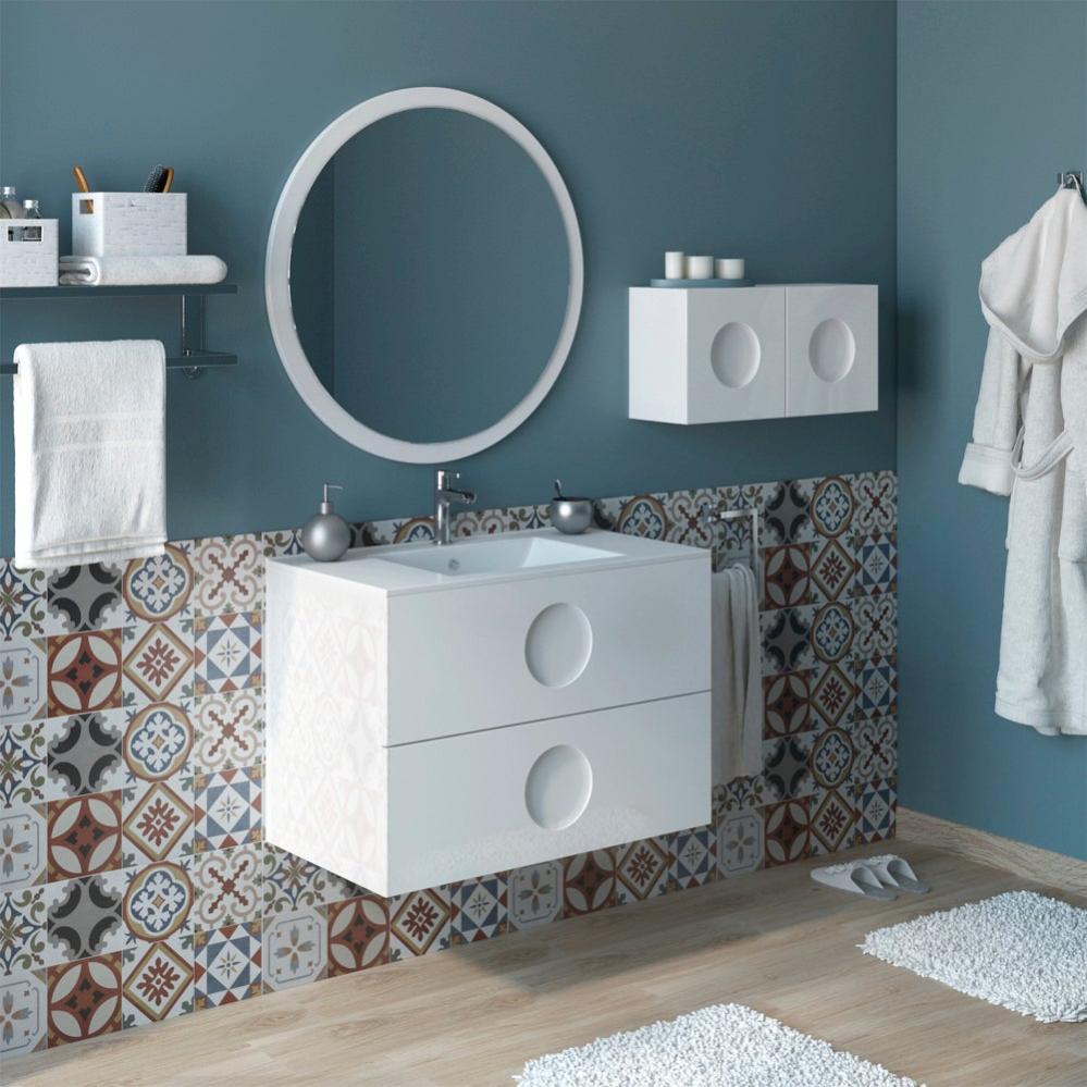 Móvel de casa de banho SPHERE BRANCO BRILHO 80 | Leroy Merlin