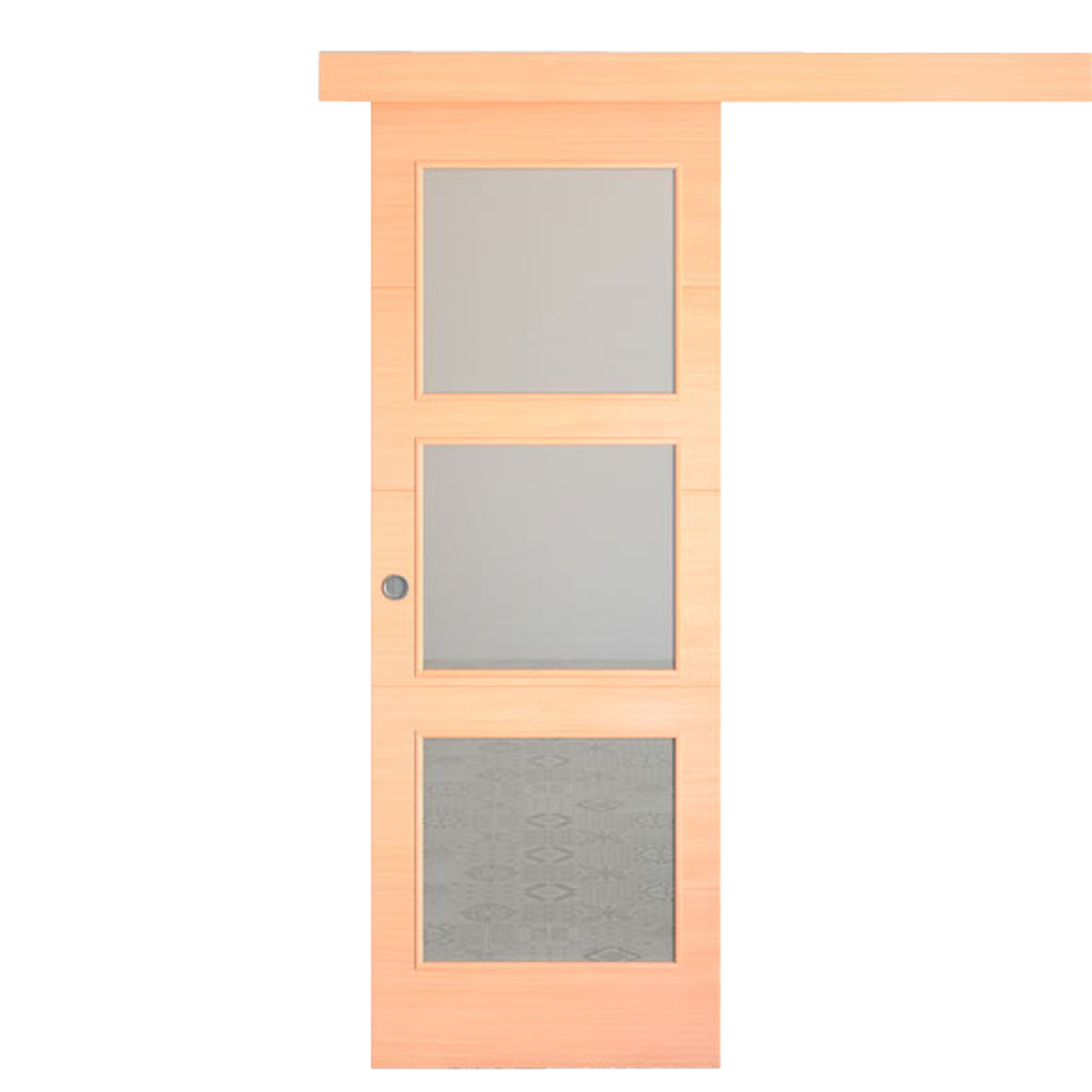 Porta de correr BERNA FAIA COM VIDRO E PUXADOR 62.5X203CM | Leroy Merlin