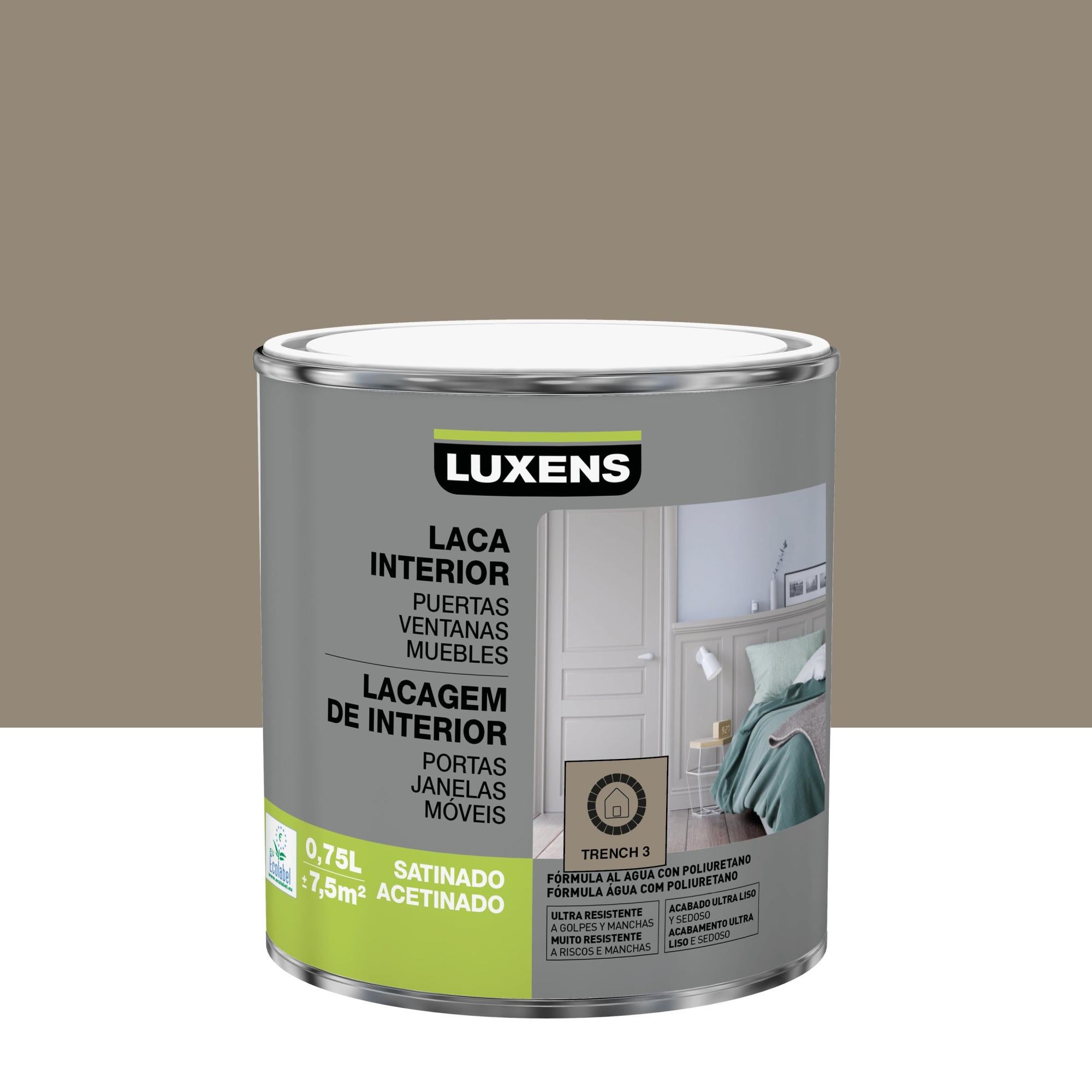 Esmalte LUXENS INTERIOR ACETINADO 0.75L TRENCH 3 | Leroy Merlin