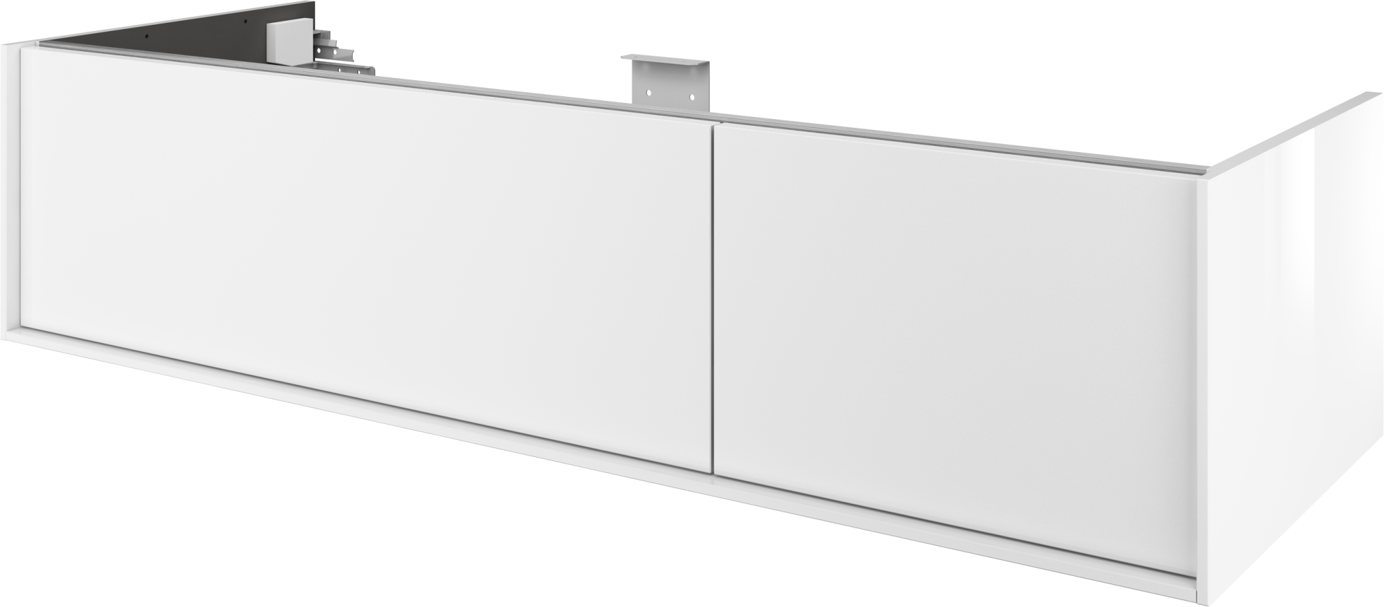 Móvel de casa de banho 135 cm 2 gavetas branco Sensea Neo Frame | Leroy ...