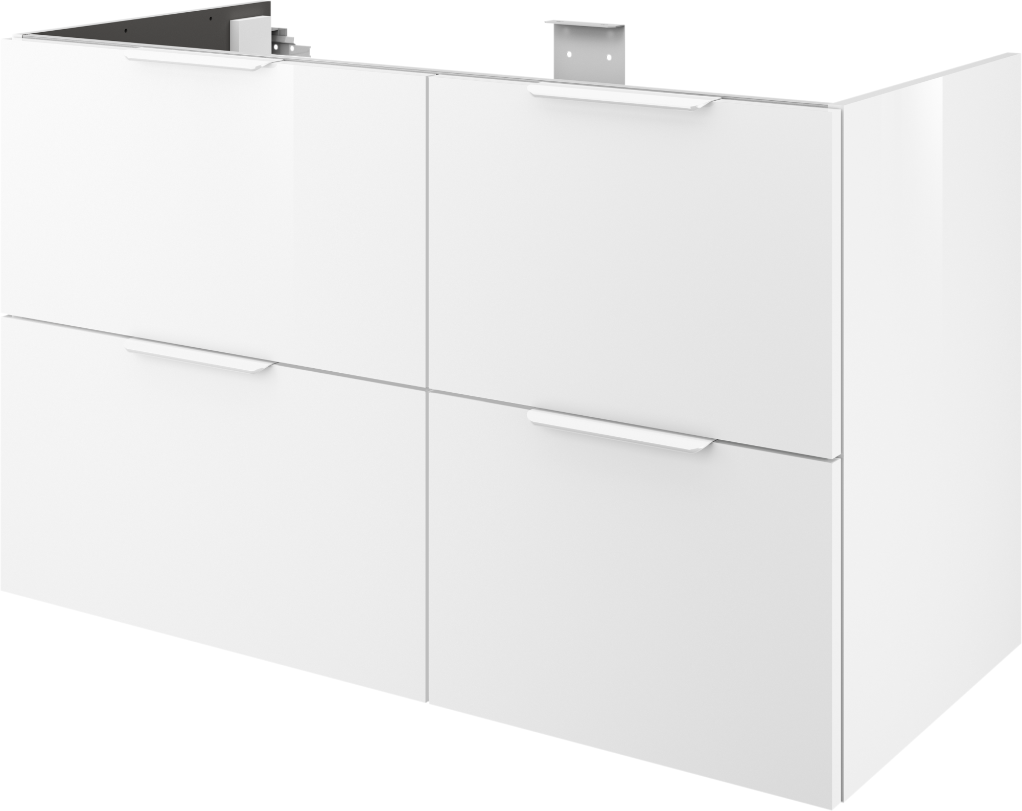 Móvel de casa de banho 105 cm branco brilhante Sensea Neo Line | Leroy ...