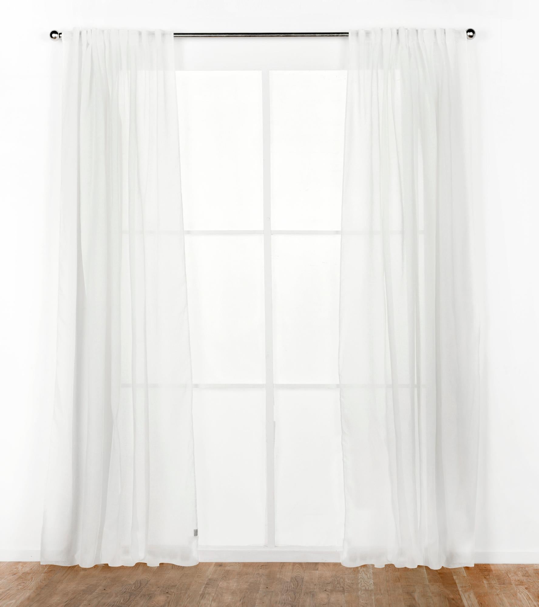 Cortinado FITA FRANZIDA COM PRESILHA 300X280CM ABBY BRANCO | Leroy Merlin