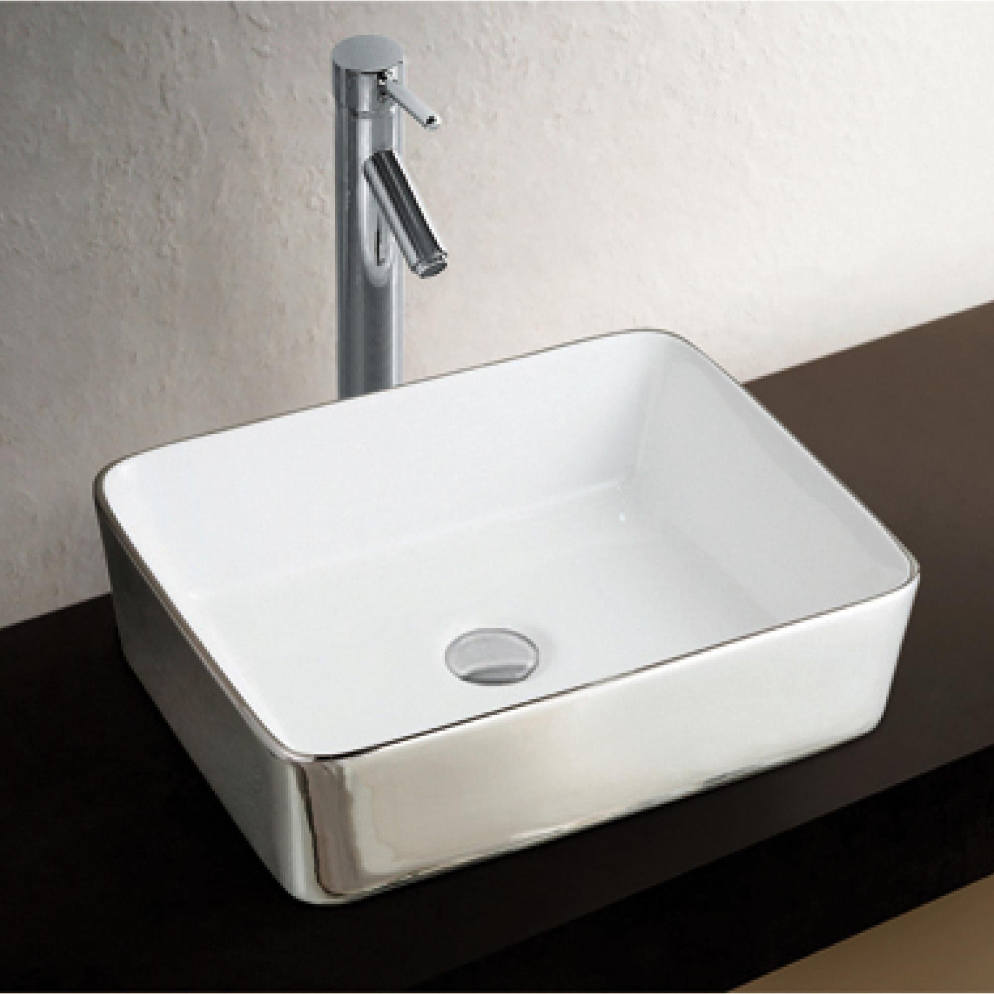 Lavatório de pousar dourado 48x37x13 cm Rubicer | Leroy Merlin