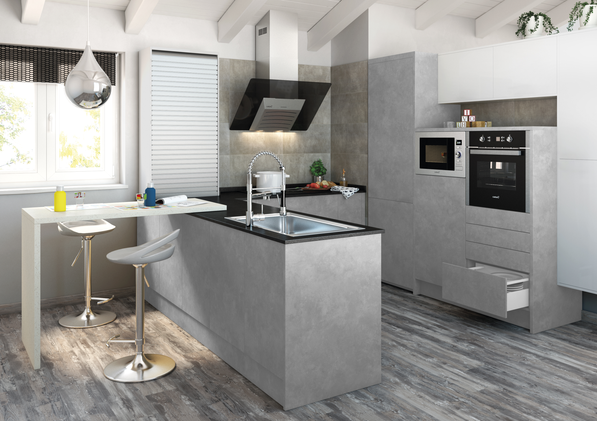 Rodape DELINIA 240X10CM ATENAS CIMENTO CLARO | Leroy Merlin