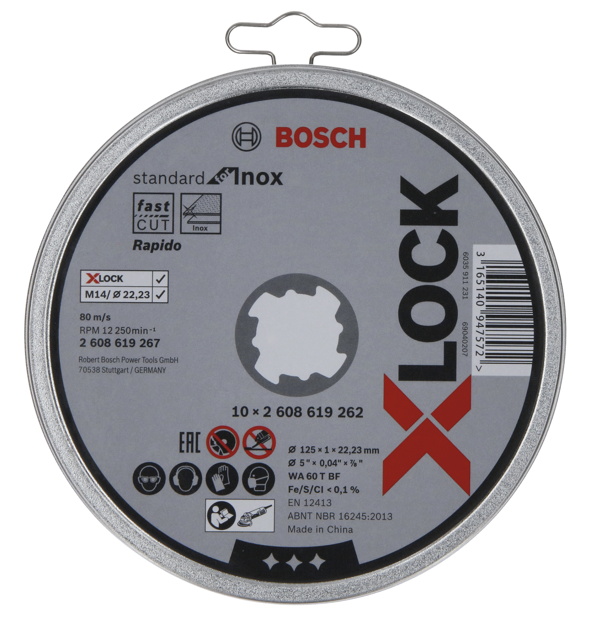10 disco de corte inox 125x-lock Bosh | Leroy Merlin