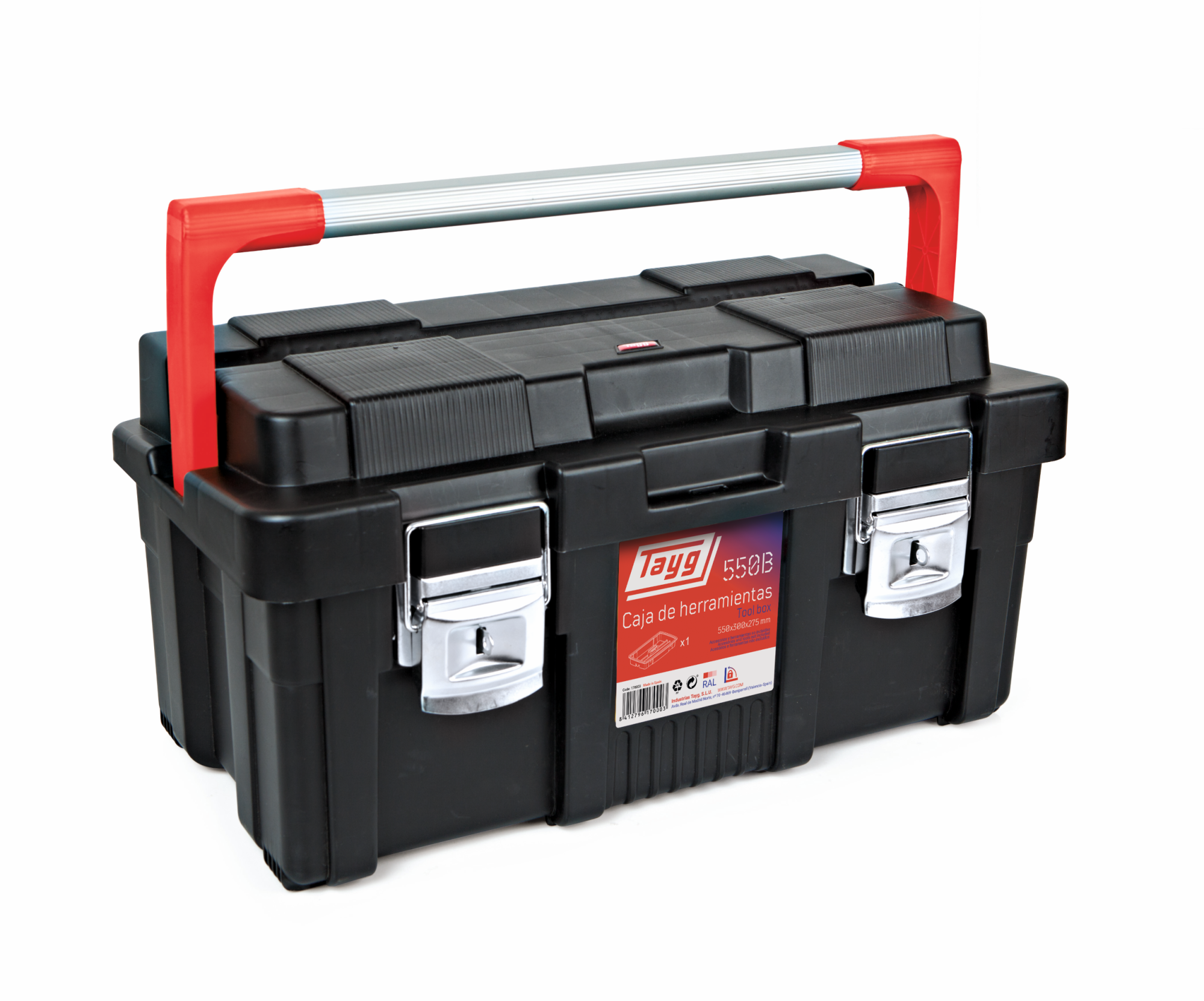 Caixa de ferramentas 55X27,5X30 cm preto Tayg | Leroy Merlin